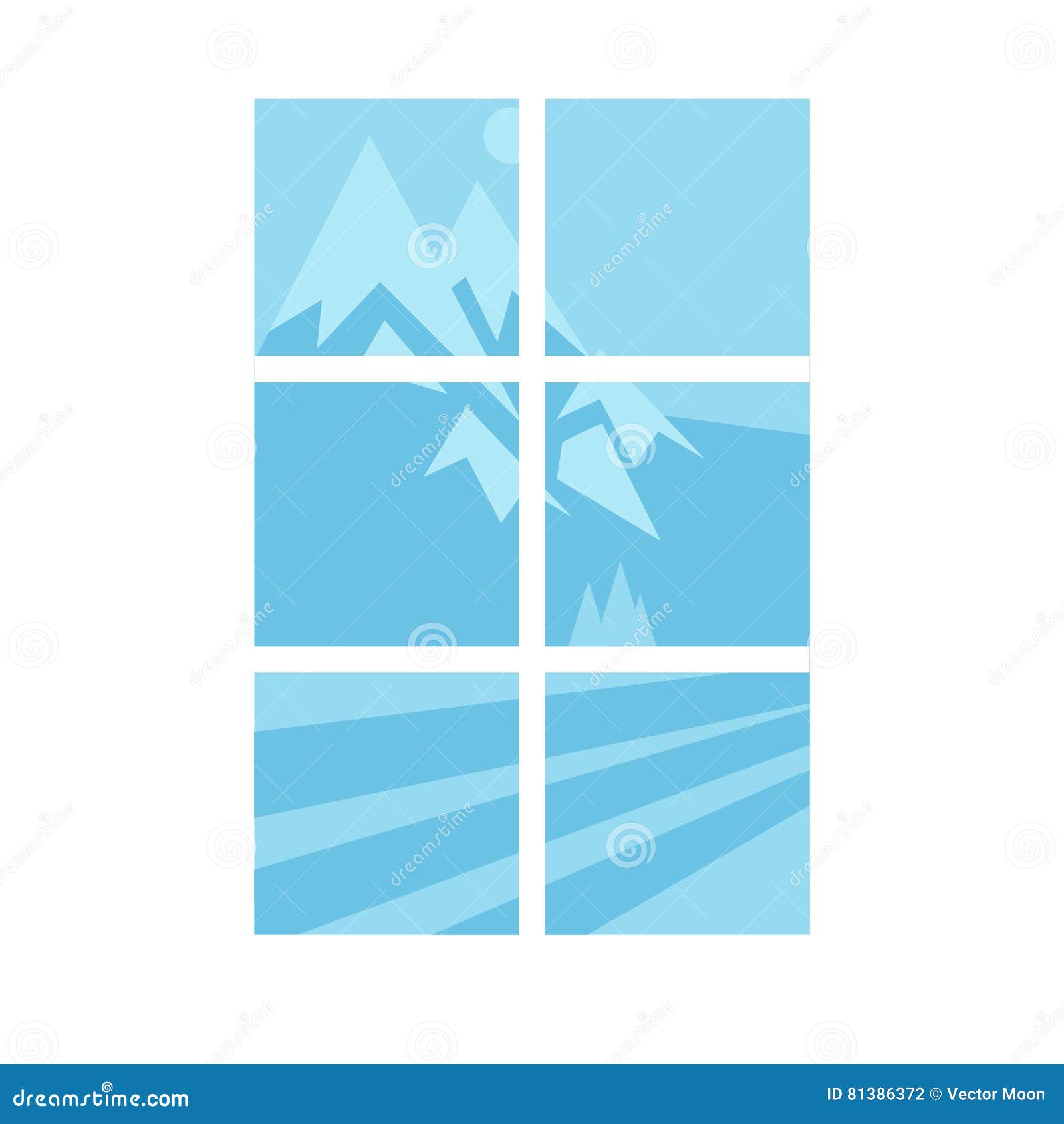House Window Vector Elements Stock Vector - Illustration of exterior ...