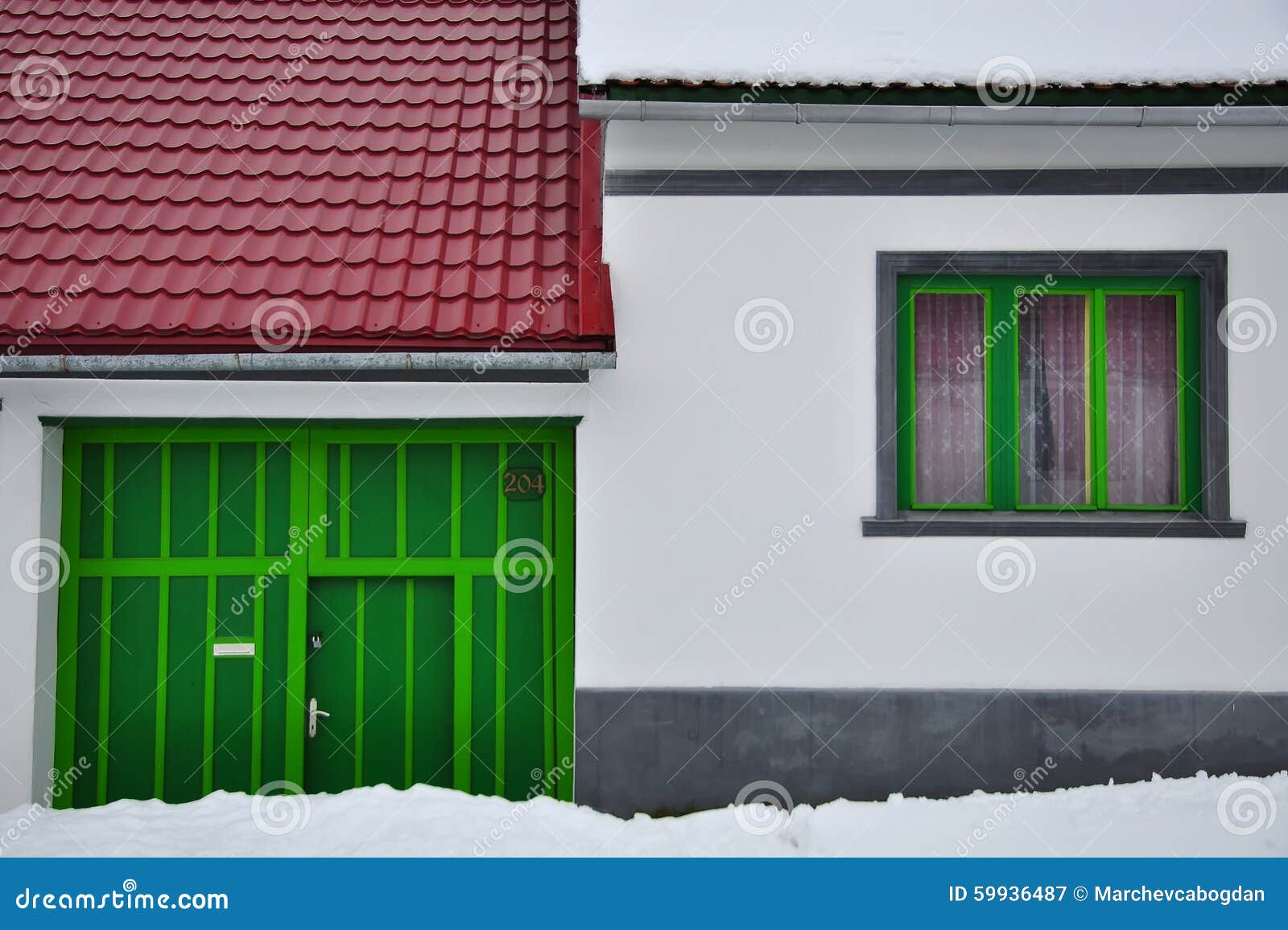 House and windows stock image. Image of rural, winter - 59936487