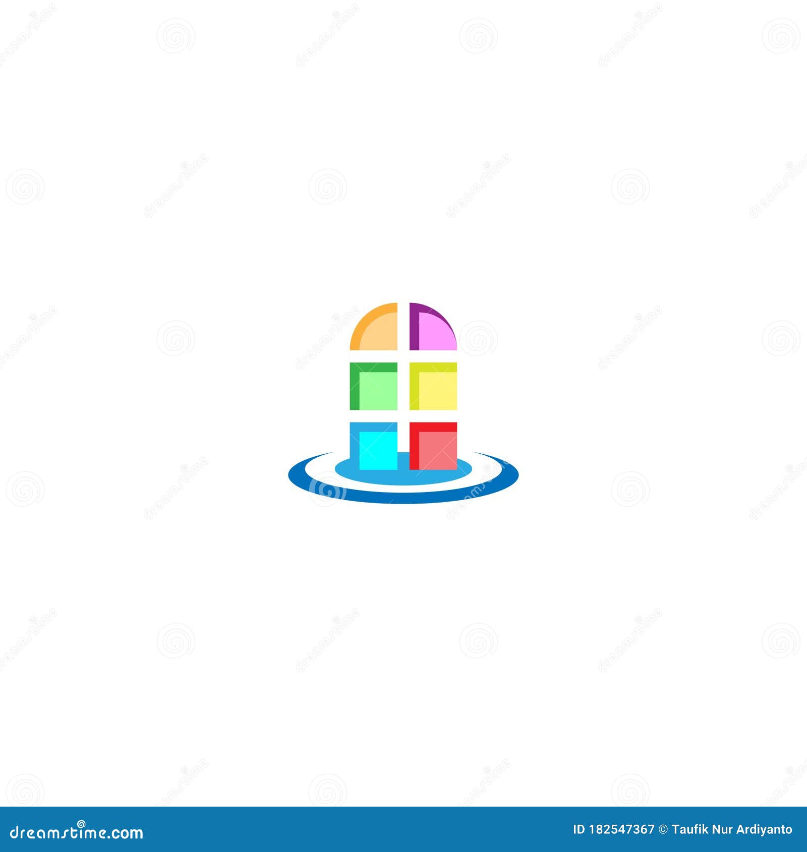 House windows logo icon stock vector. Illustration of estate - 182547367