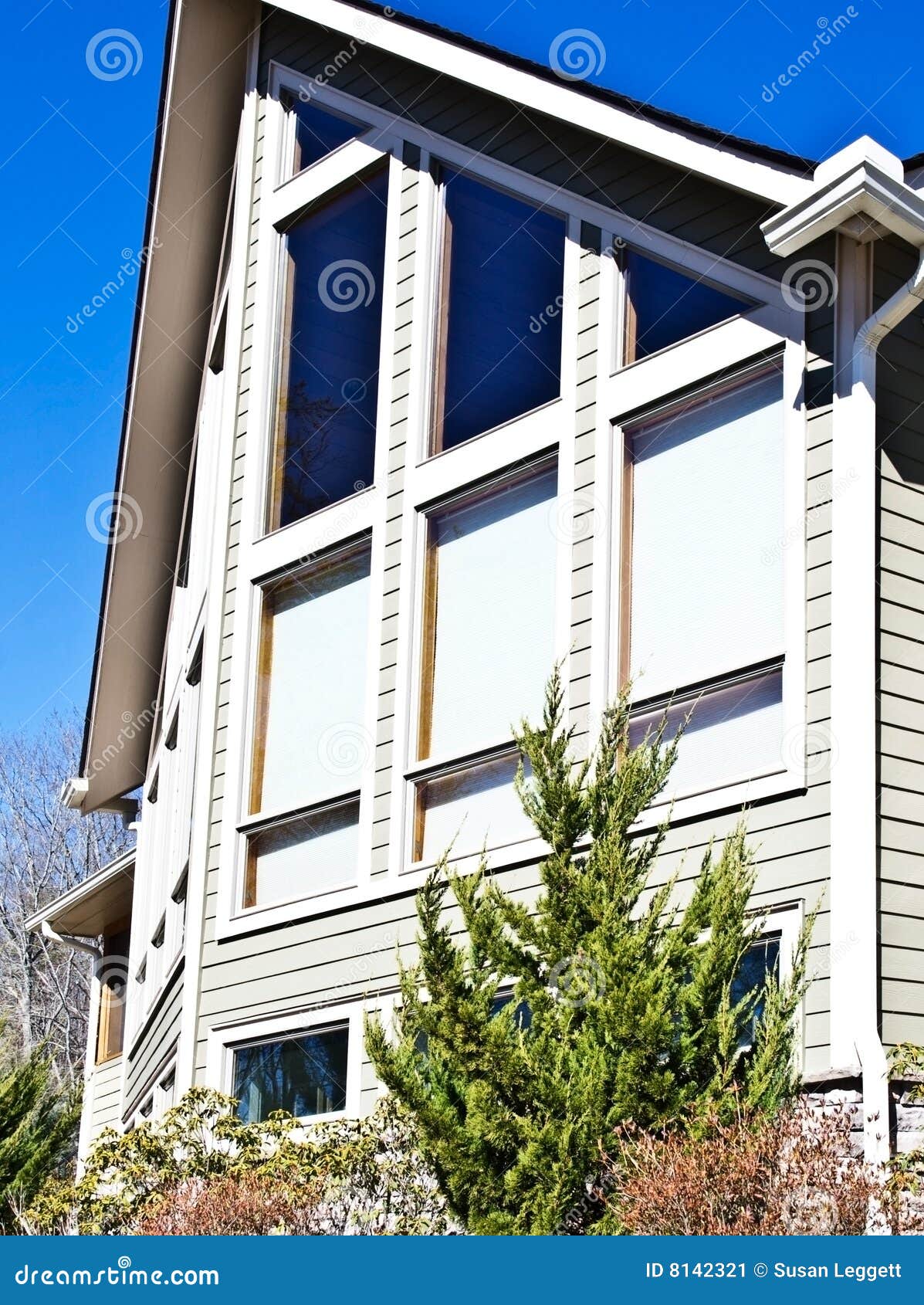 House Windows with Shades stock image. Image of blinds - 8142321