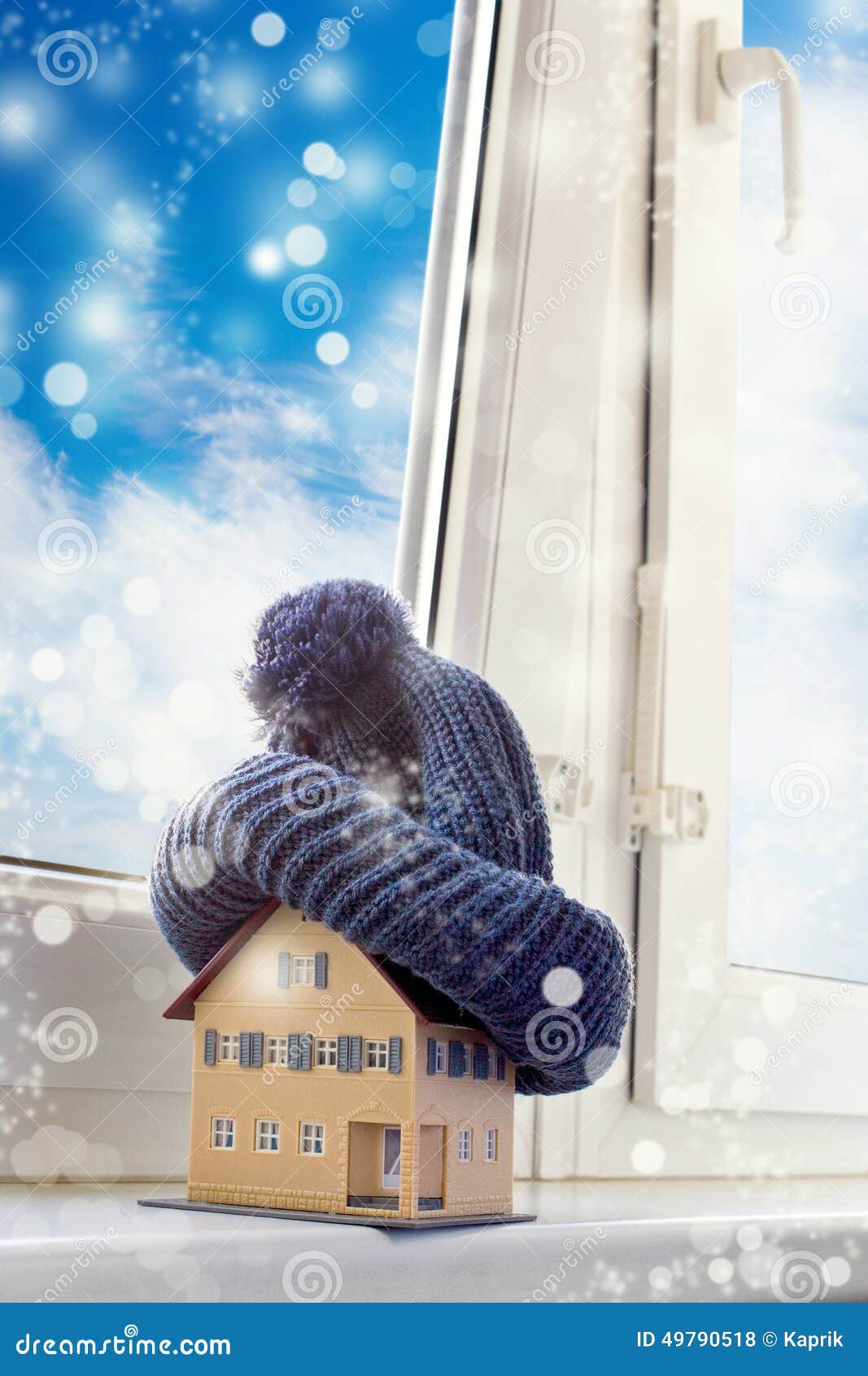 House in Winter - Heating System Concept and Cold Snowy Weather Stock ...