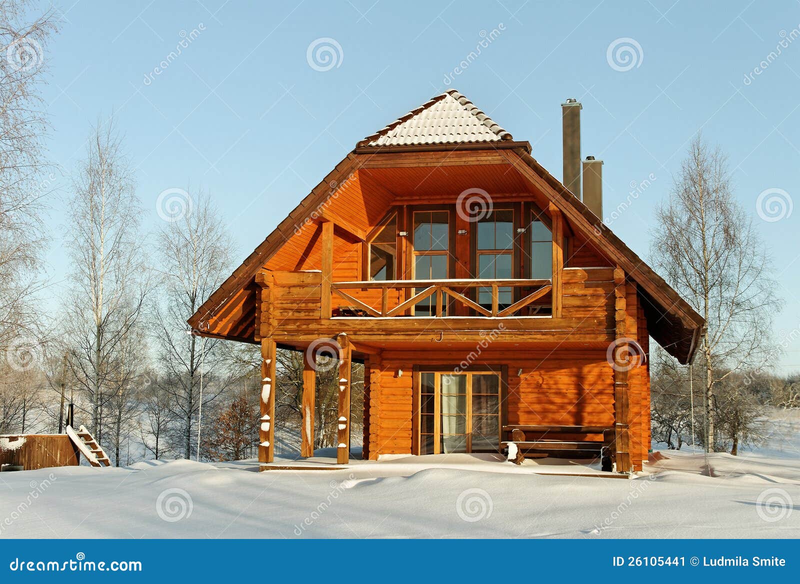 House in winter season. stock image. Image of nature - 26105441