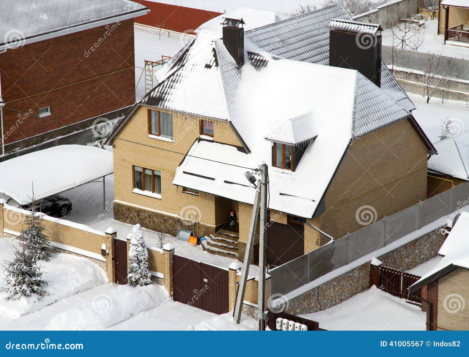 House in winter snow stock image. Image of city, white - 41005567