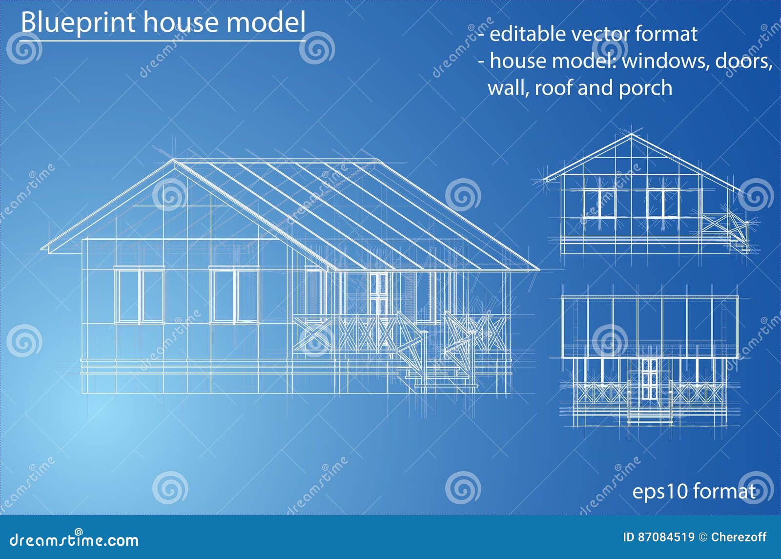 House Wireframe Structure. Vector Stock Vector - Illustration of idea ...