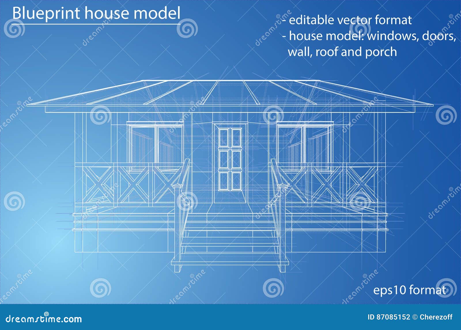 House Wireframe Structure. Vector Stock Vector - Illustration of ...