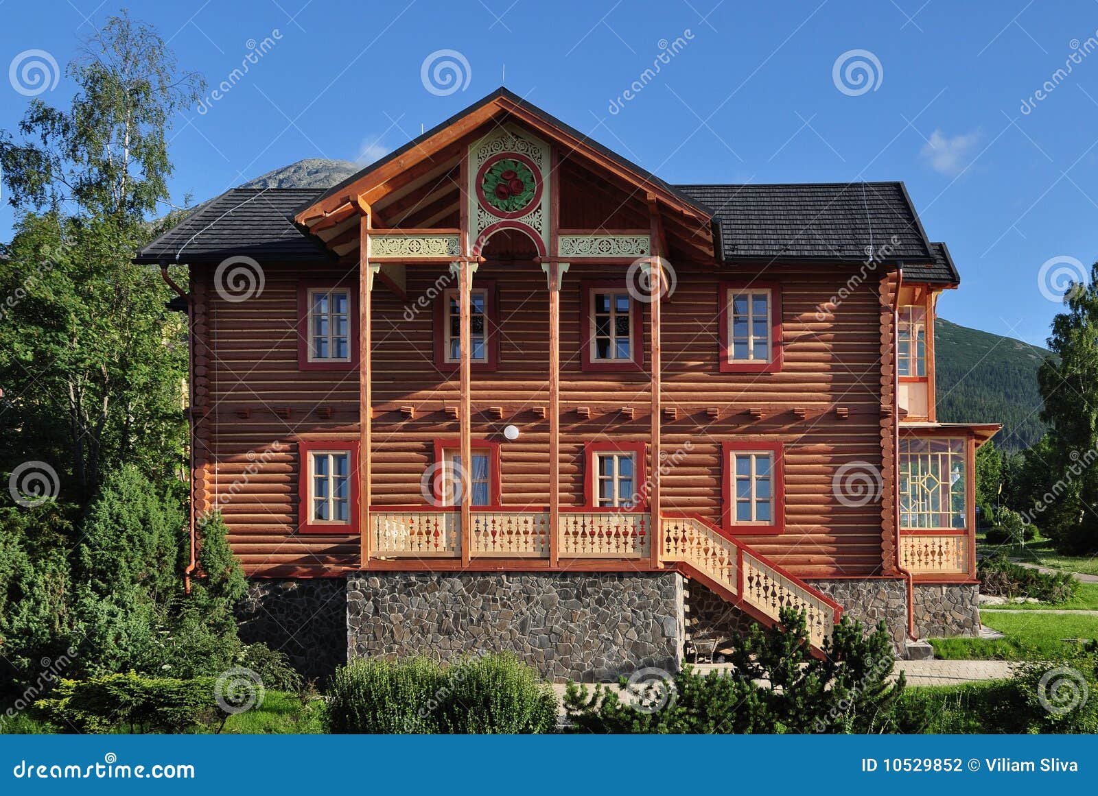 House of Wood stock photo. Image of area, terrace, trees - 10529852