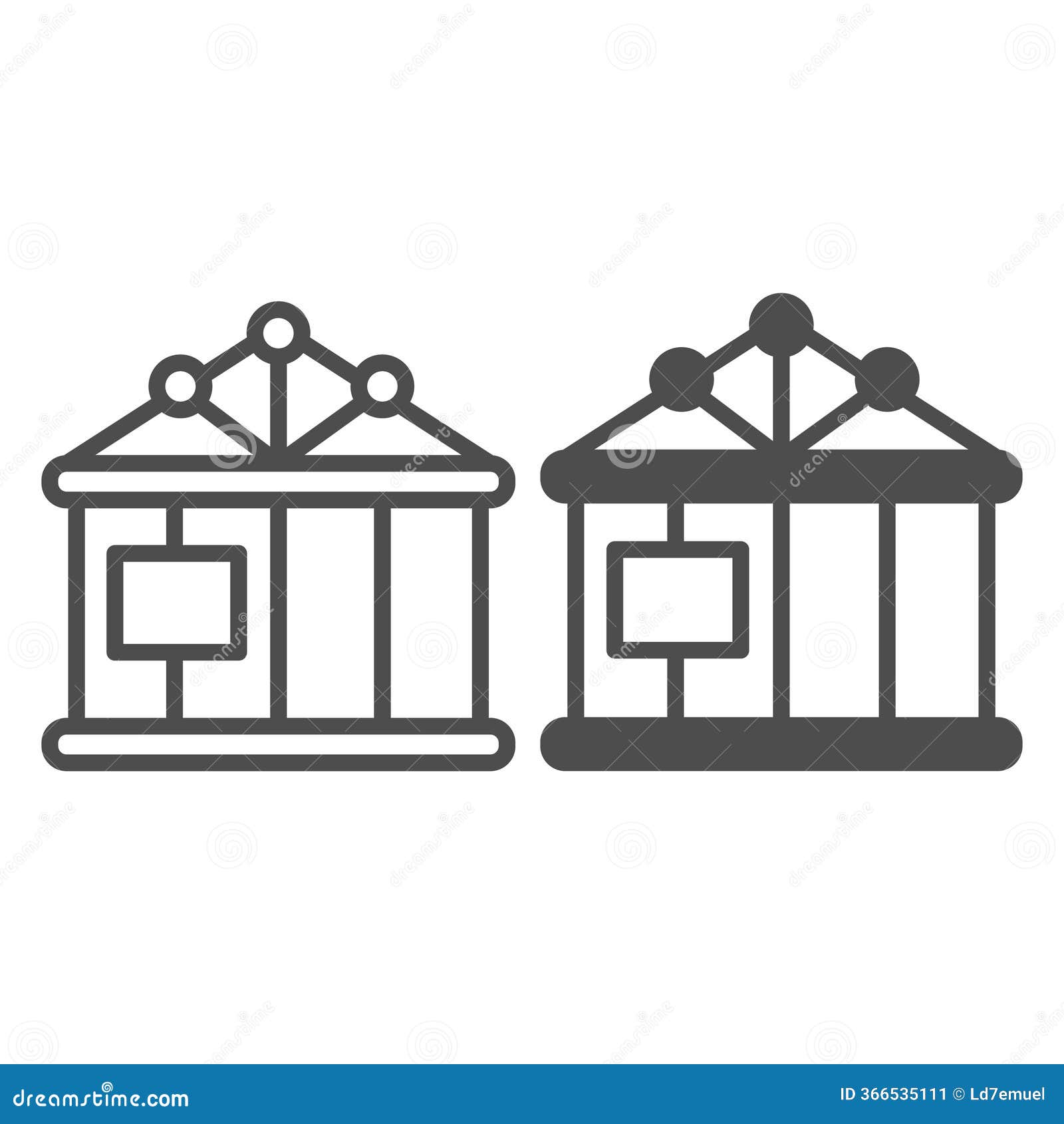 Foundation Line Icons Collection. Substructure, Base, Footing ...