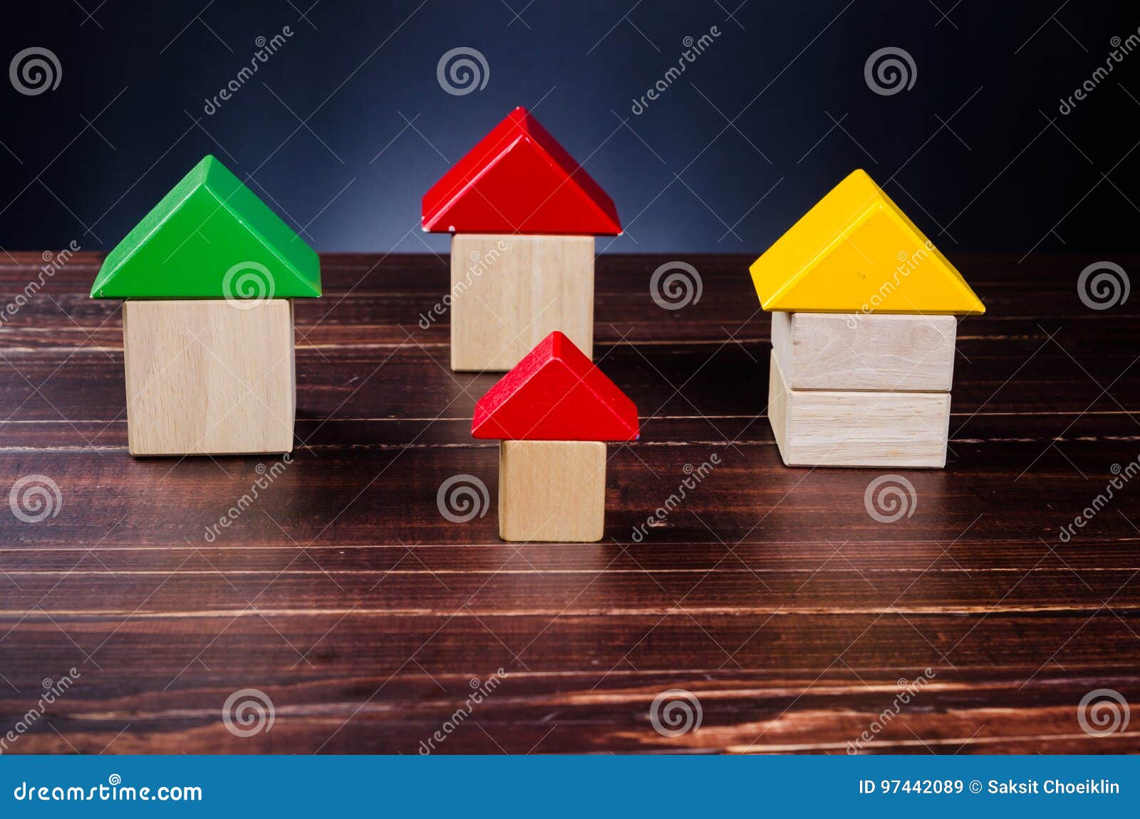 House from Wooden Toy Blocks Stock Image - Image of shape, learn: 97442089