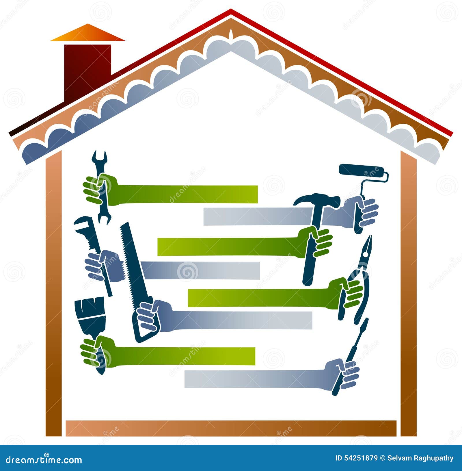 House Work People Vector Illustration. Family Member Character Do ...