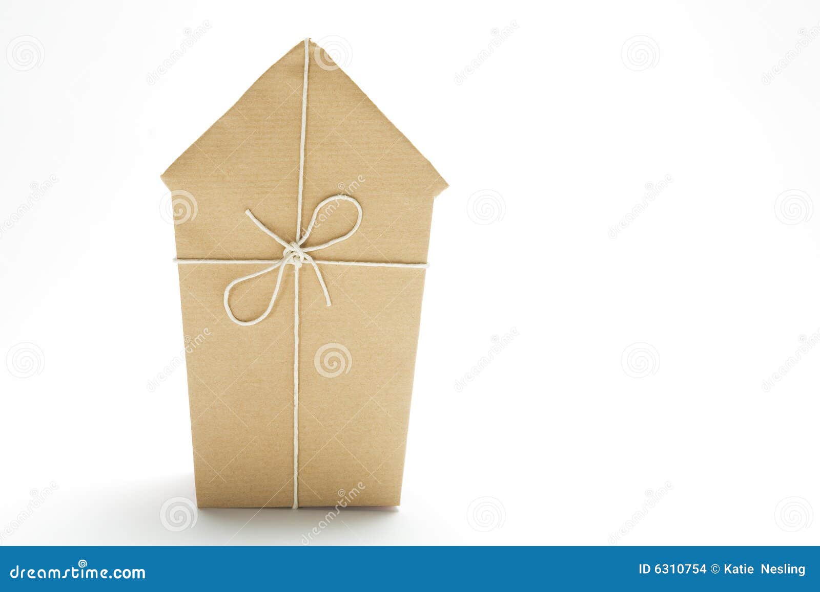 House Wrapped in Brown Paper Stock Photo - Image of buyer, brown: 6310754