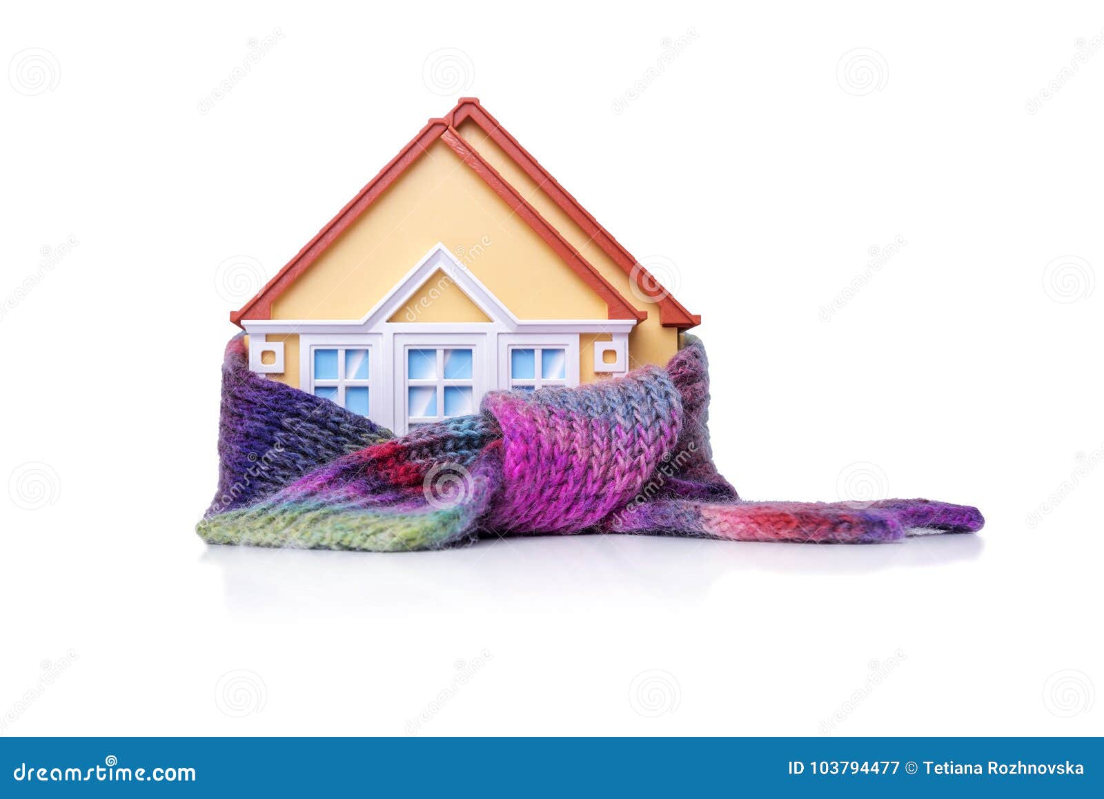House is Wrapped in a Scarf. Stock Image - Image of environmental, care ... House is Wrapped in a Scarf. Stock Image - Image of environmental, care ...