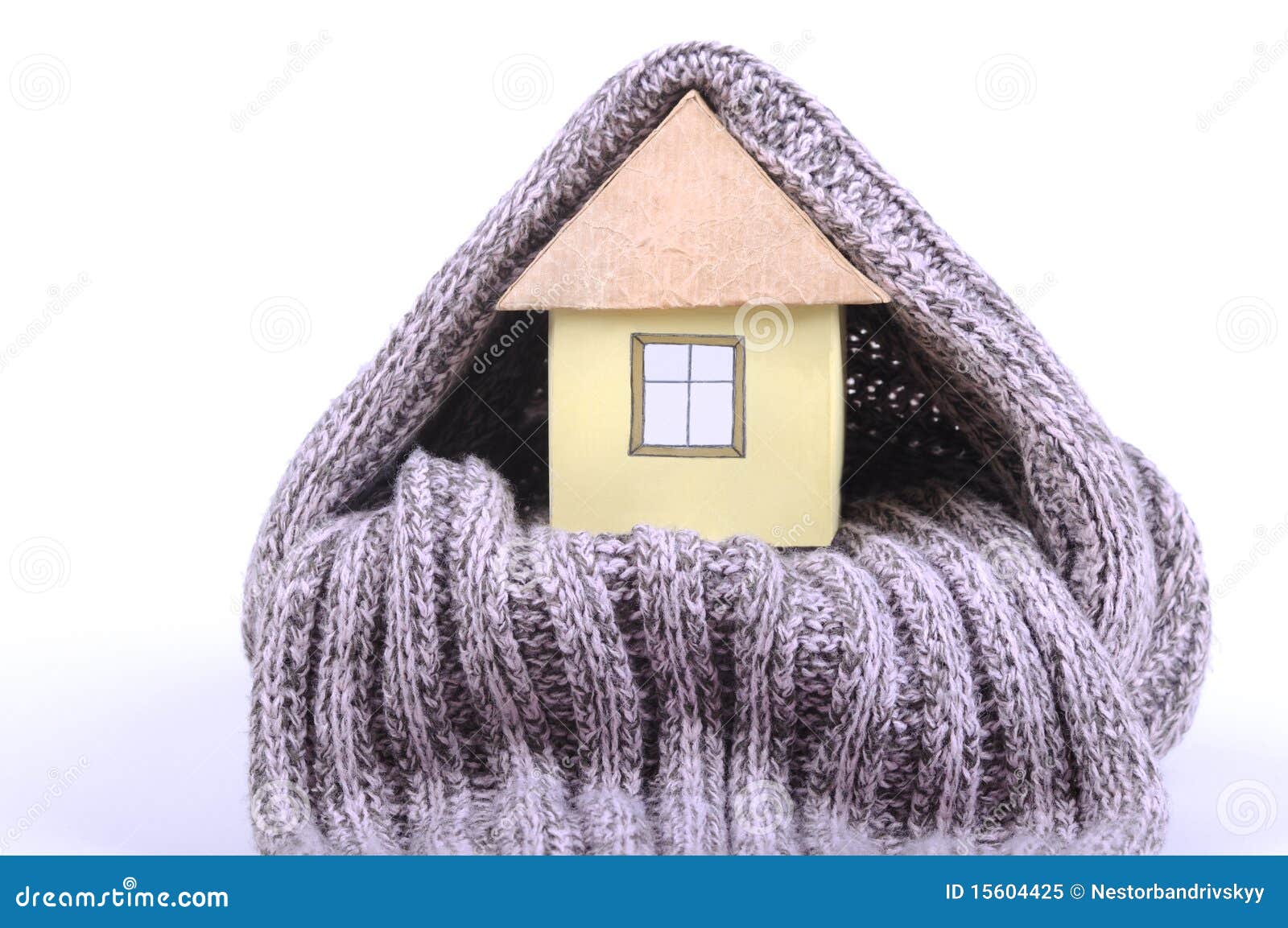 House Wrapped in Wool Scarf Stock Image - Image of residence, cosy ...