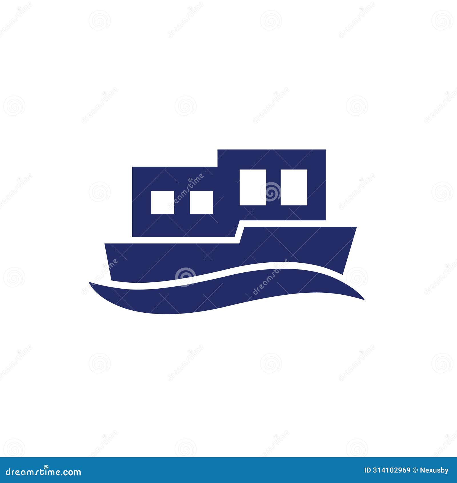 Houseboat Icon In Different Style Vector Illustration. Two Colored And ...