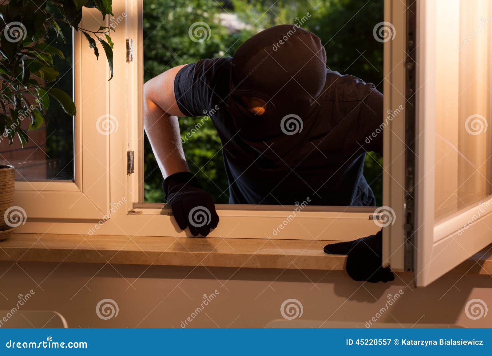 Housebreaker Enters the Estate Stock Image - Image of intruder, enter ...