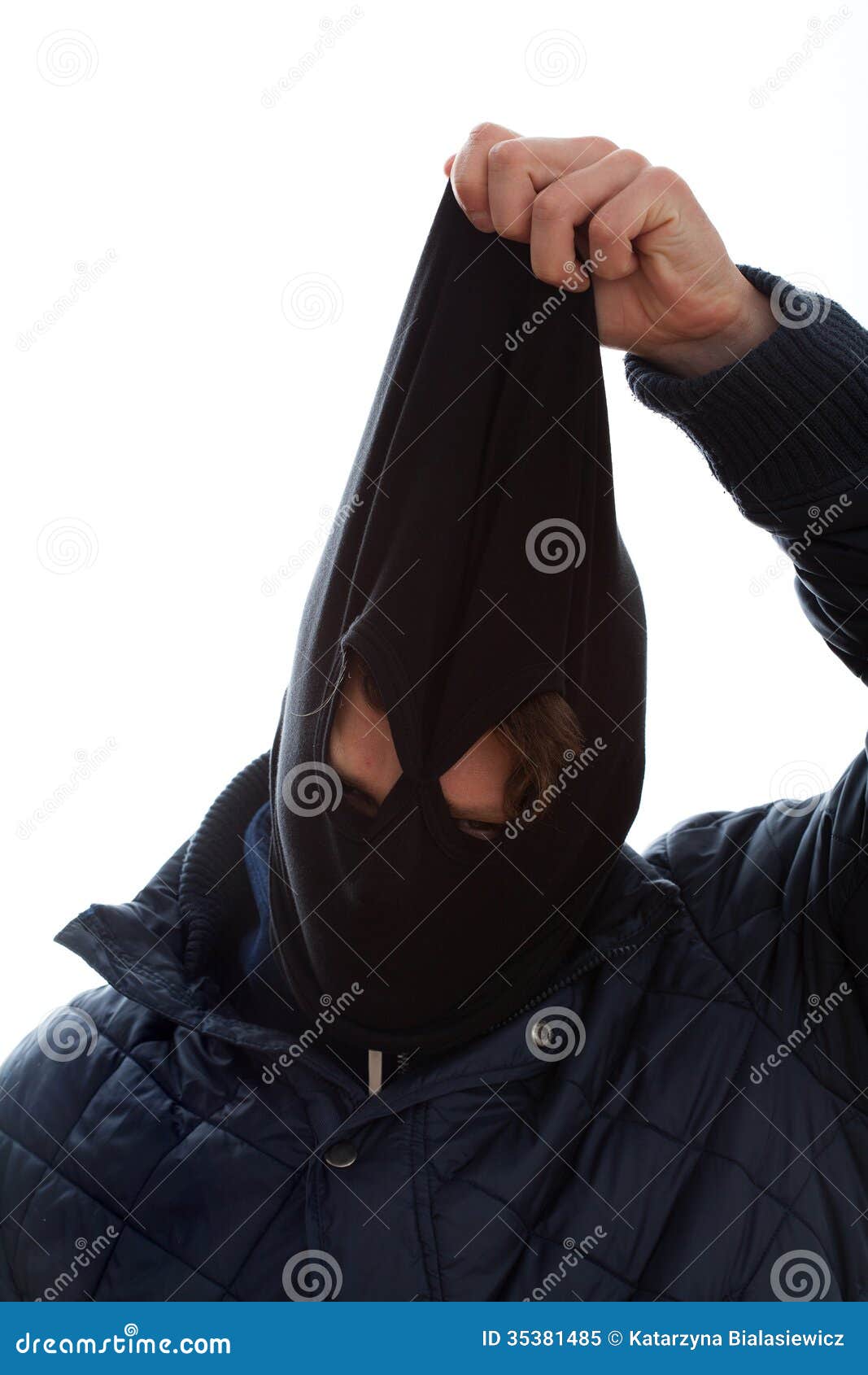 Bandit taking off the mask stock image. Image of holding - 35381485