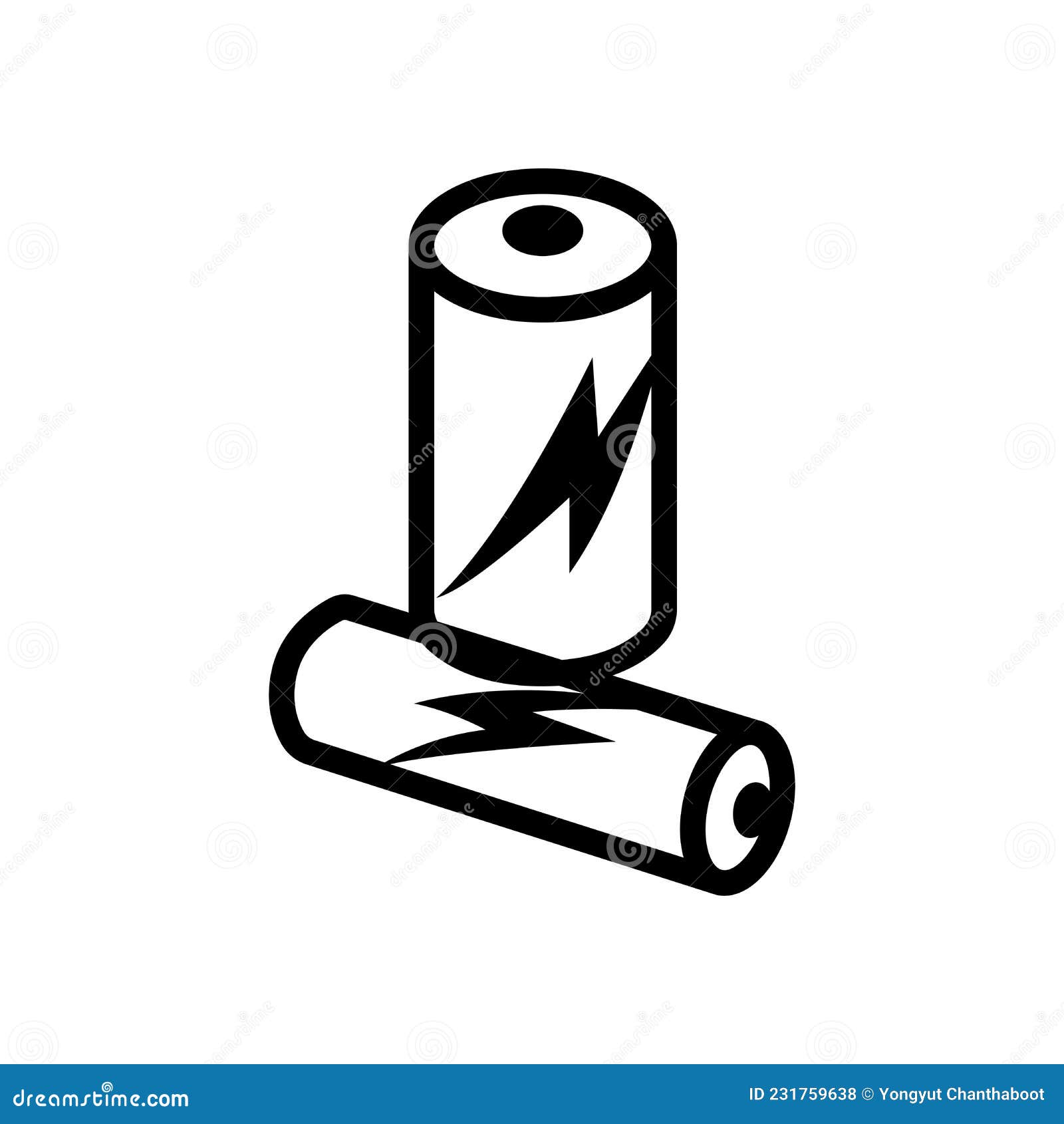 Household Batteries Black Icon ,Vector Illustration, Isolate on White ...