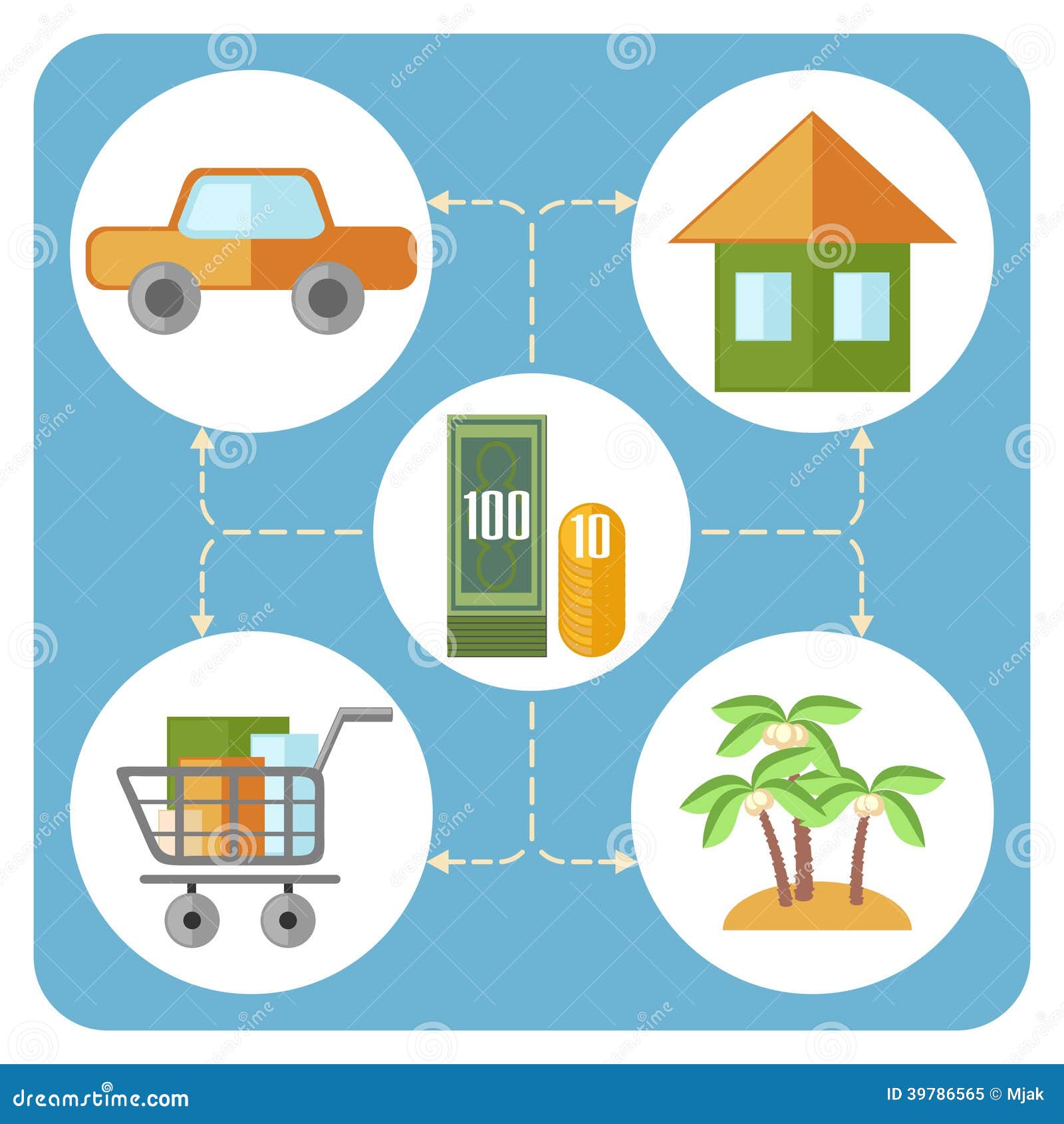 Household Expenses Chart Cartoon Vector | CartoonDealer.com #40807847