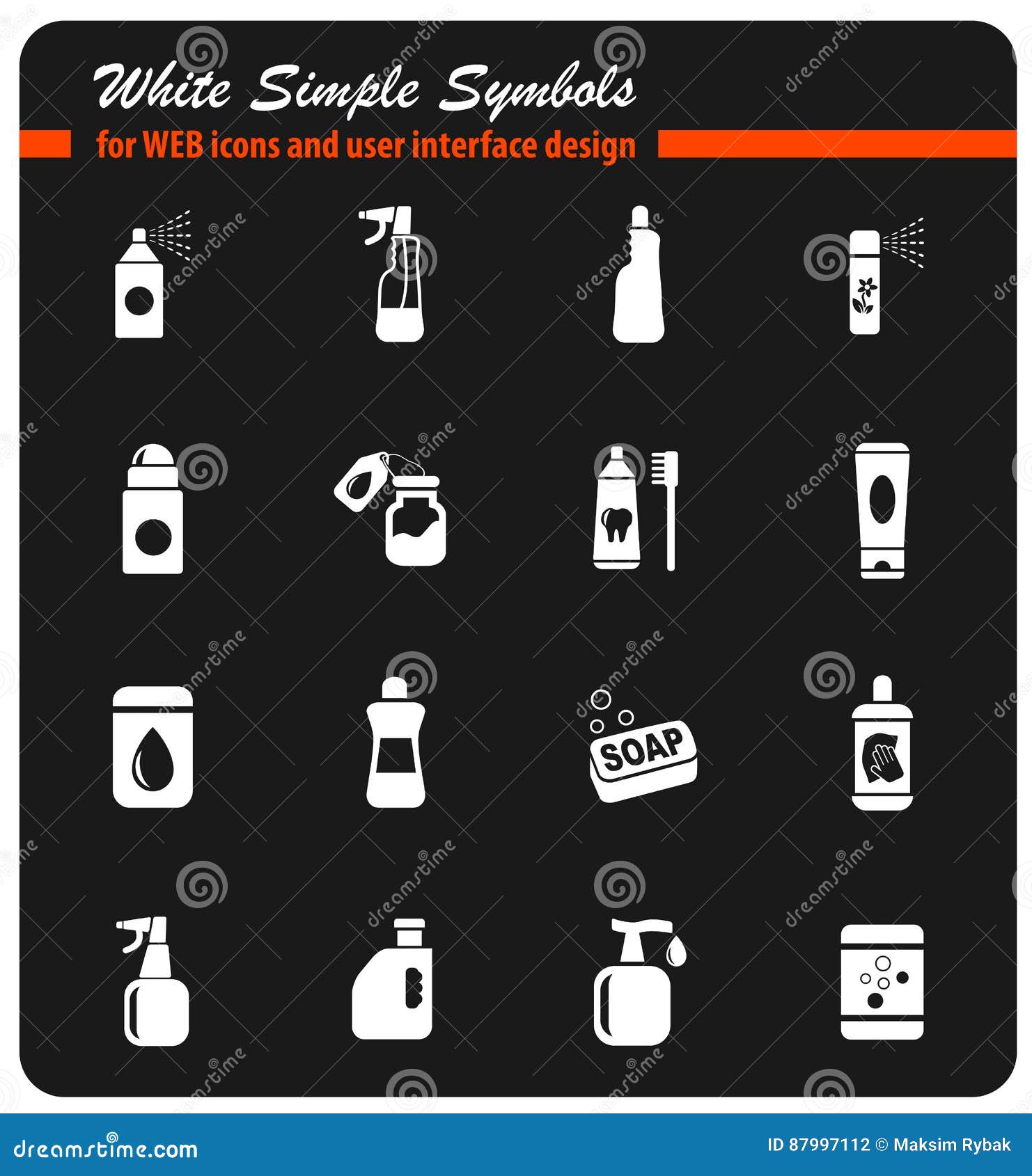 Household Chemicals Icon Set Stock Vector - Illustration of container ...