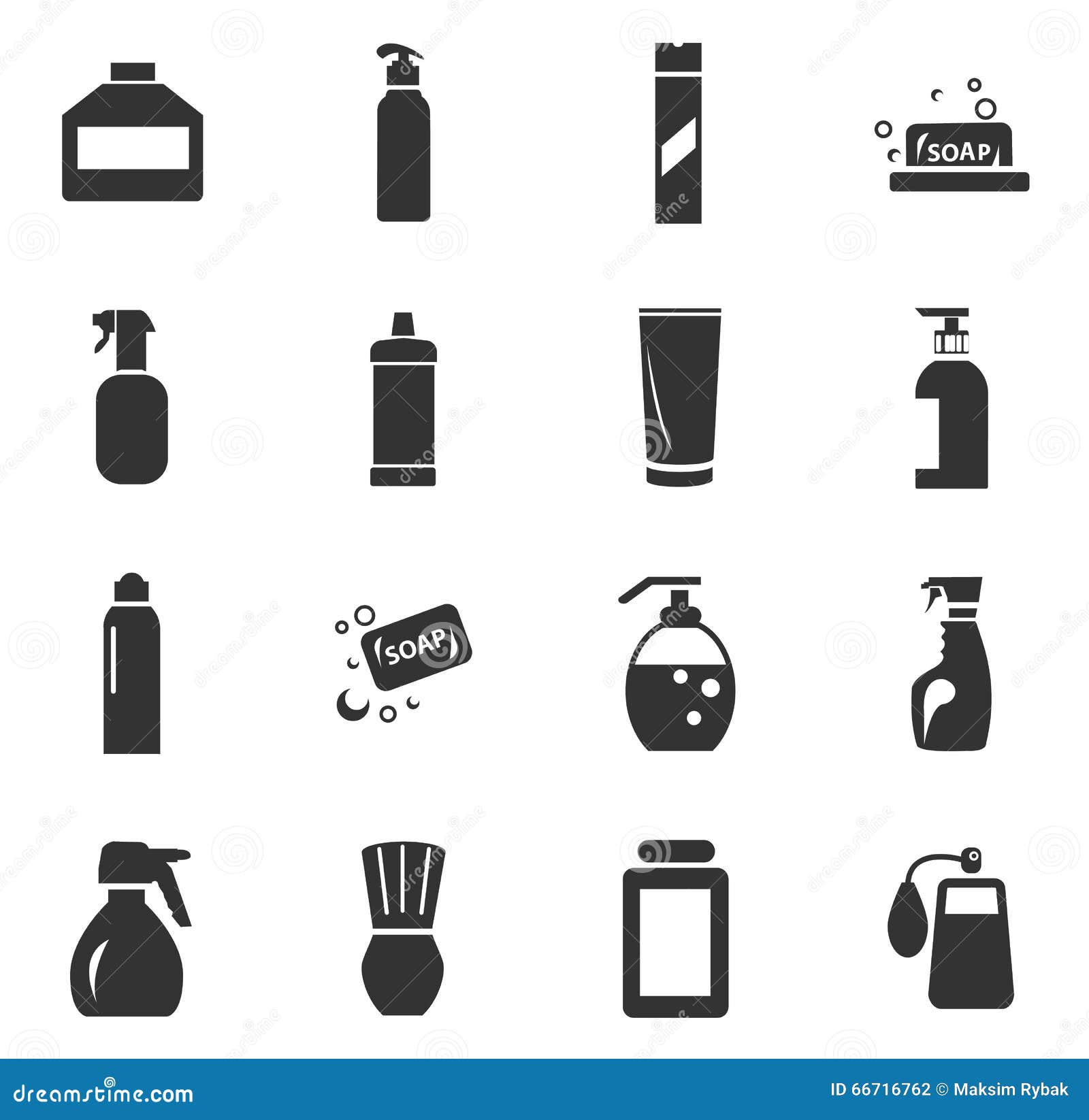 Household Chemicals Icons Set Stock Vector - Illustration of symbol ...