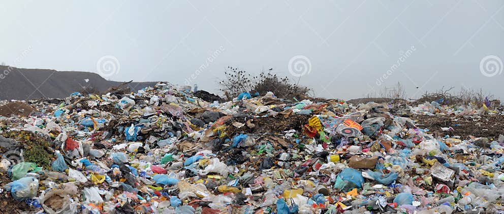 Household Dust on a City Dump Stock Photo - Image of refuse, plastic ...