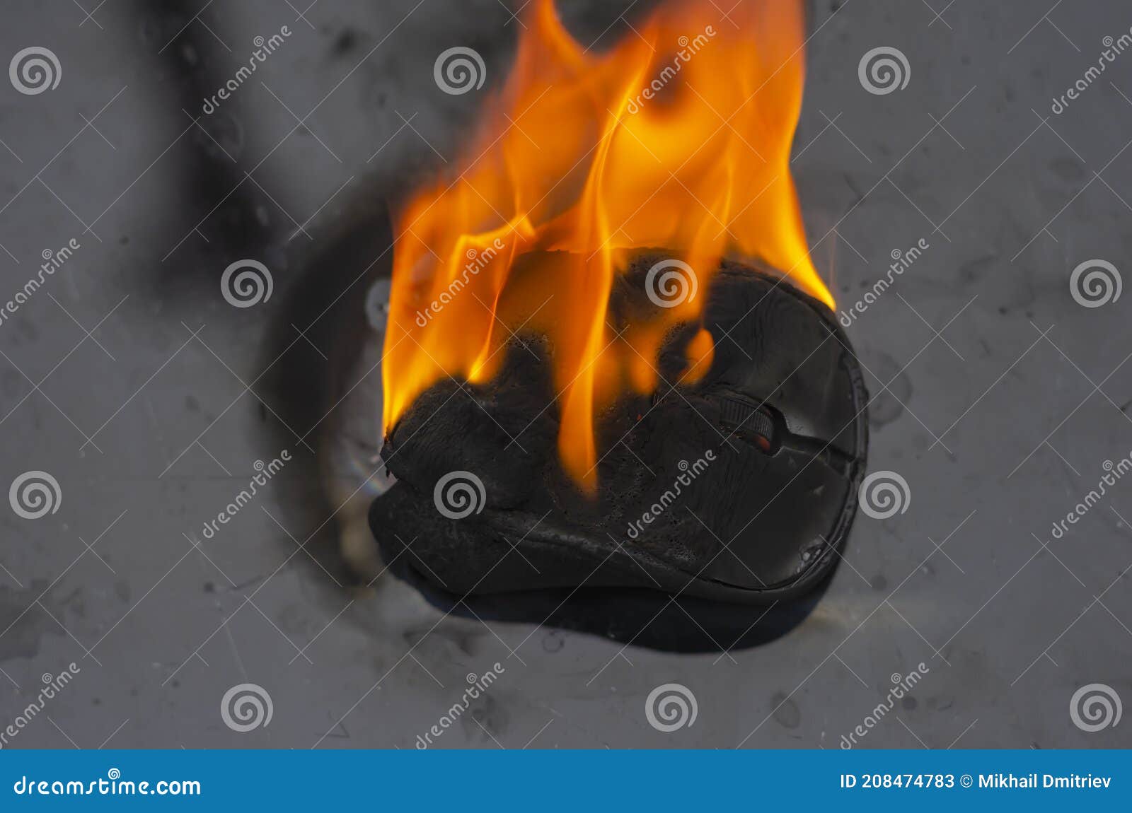 Household Electrical Appliance Fire Concept Stock Image - Image of ...