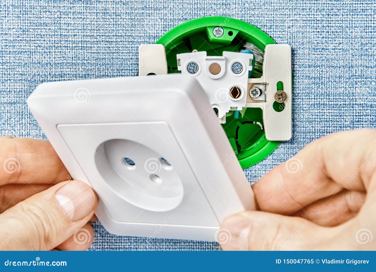 Household Electrical Outlet in Disassembled State Stock Image - Image ...
