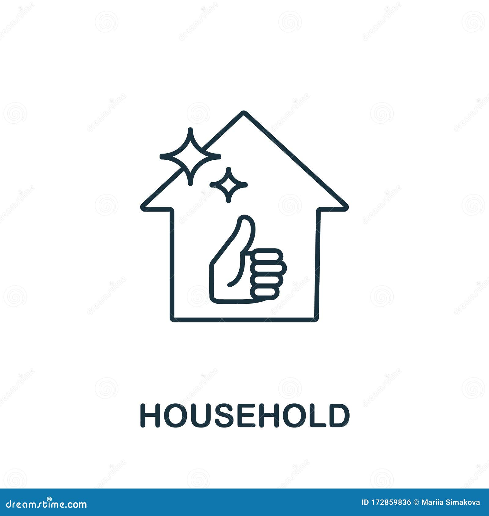 Household Icon. Simple Line Element Household Symbol for Templates, Web ...