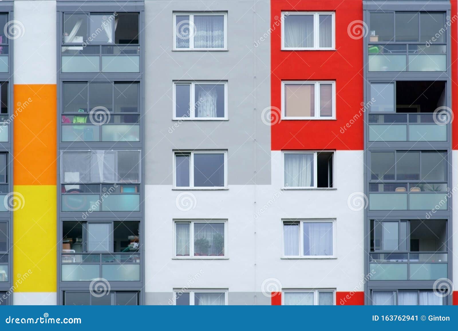 Window Multi-storey Residential Building Stock Image - Image of window ...