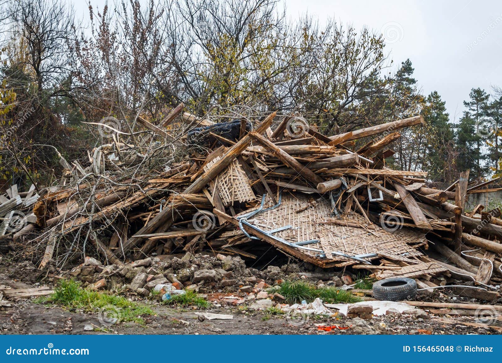 The Household Items Left As a Result of Disaster Stock Photo - Image of ...