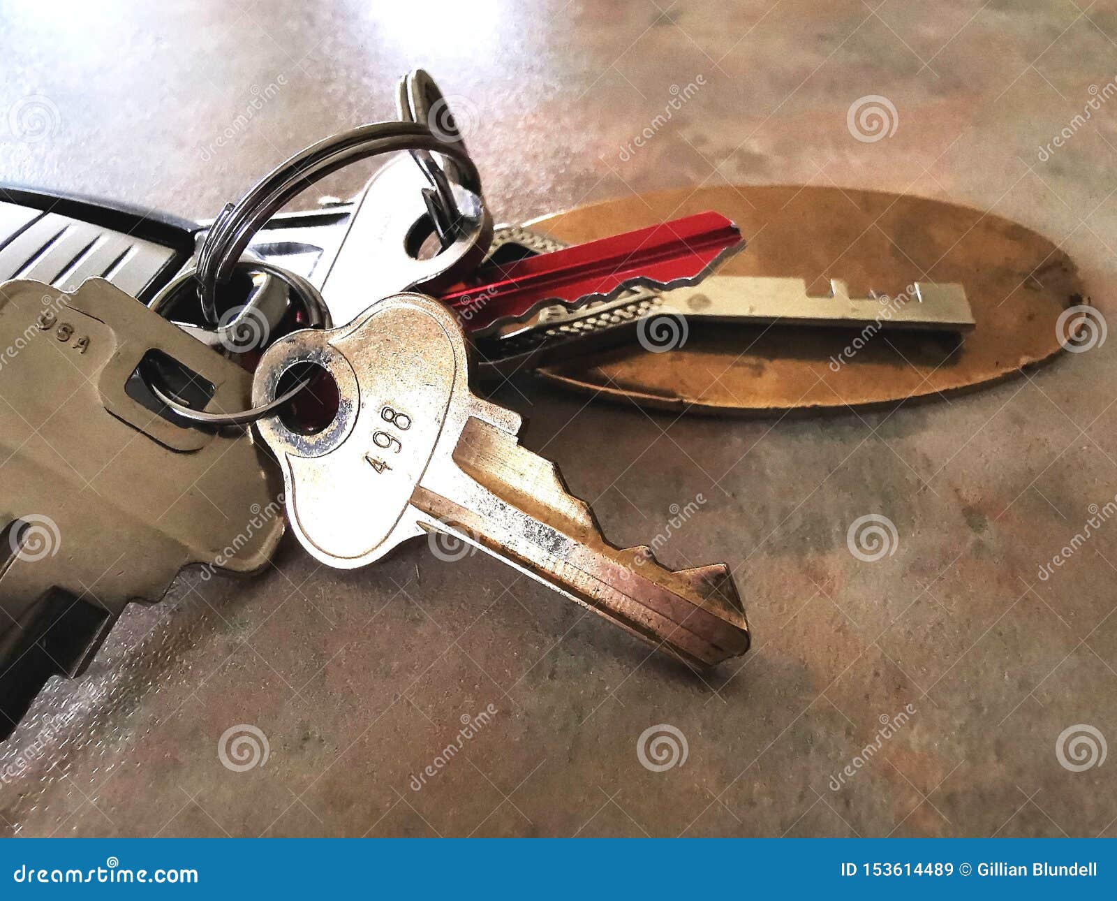Household Keys and Keyrings Stock Image - Image of lost, metal: 153614489