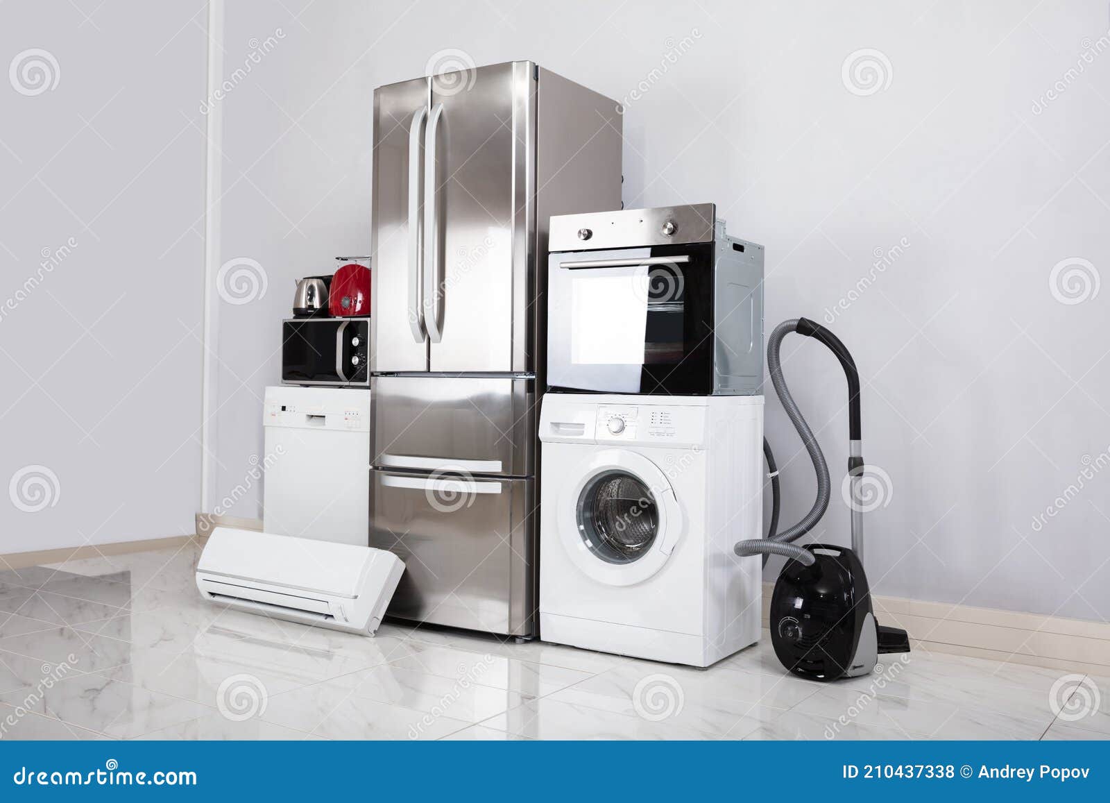 Household Kitchen Home Appliances Stock Photo - Image of cupboard ...