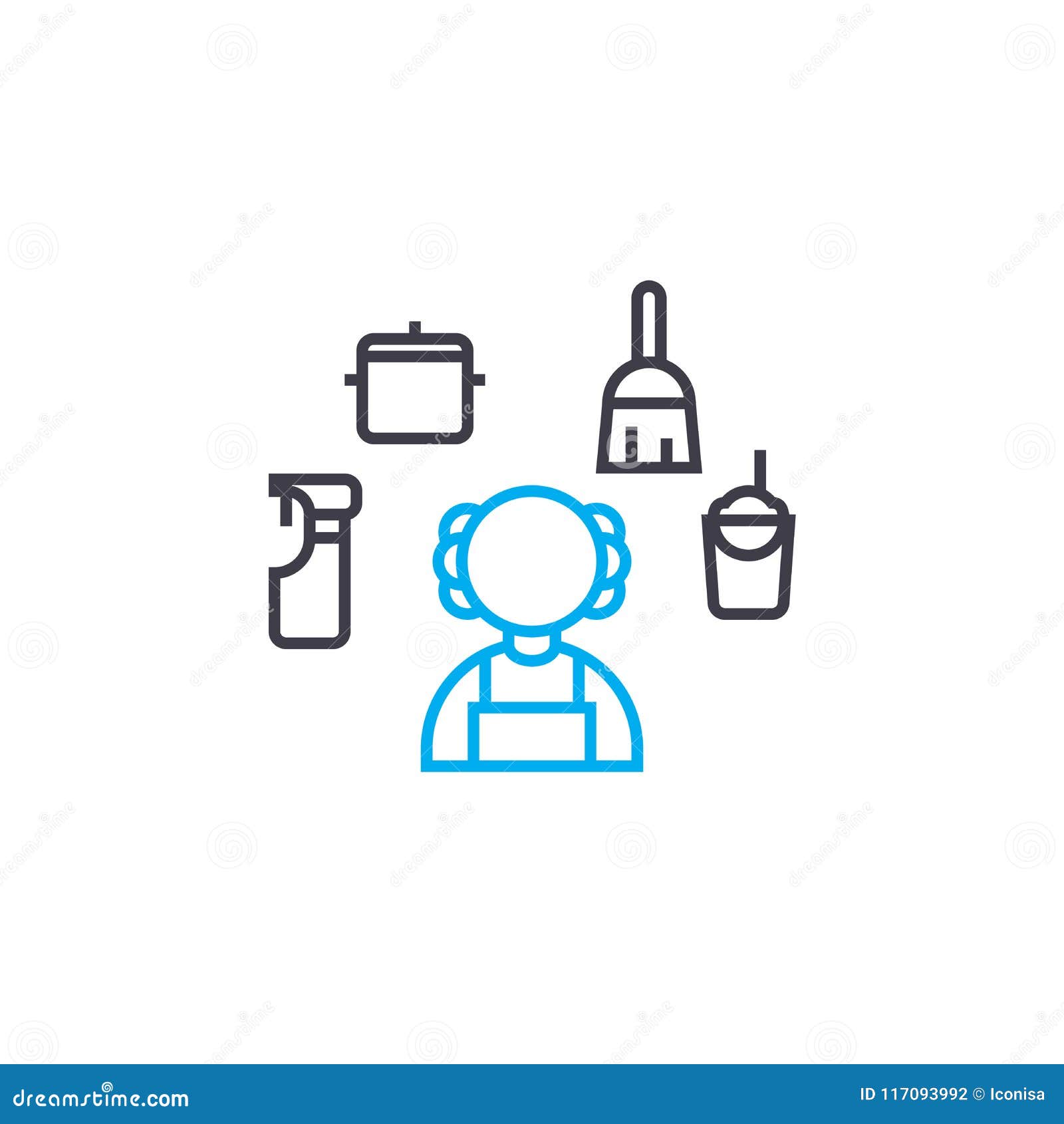 Household Linear Icon Concept. Household Line Vector Sign, Symbol ...