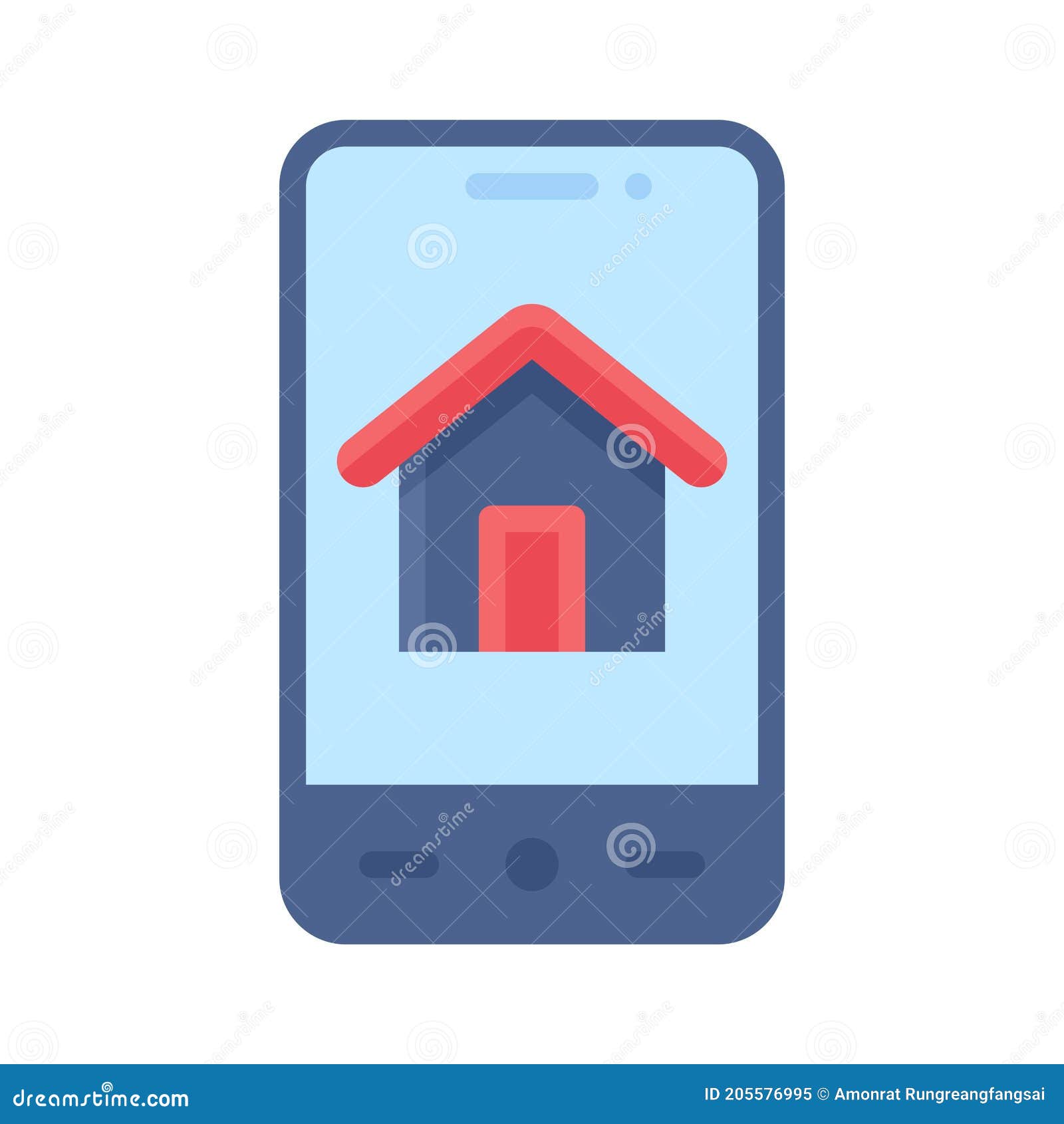 Household Management App Icon, Mobile Application Vector Illustration ...