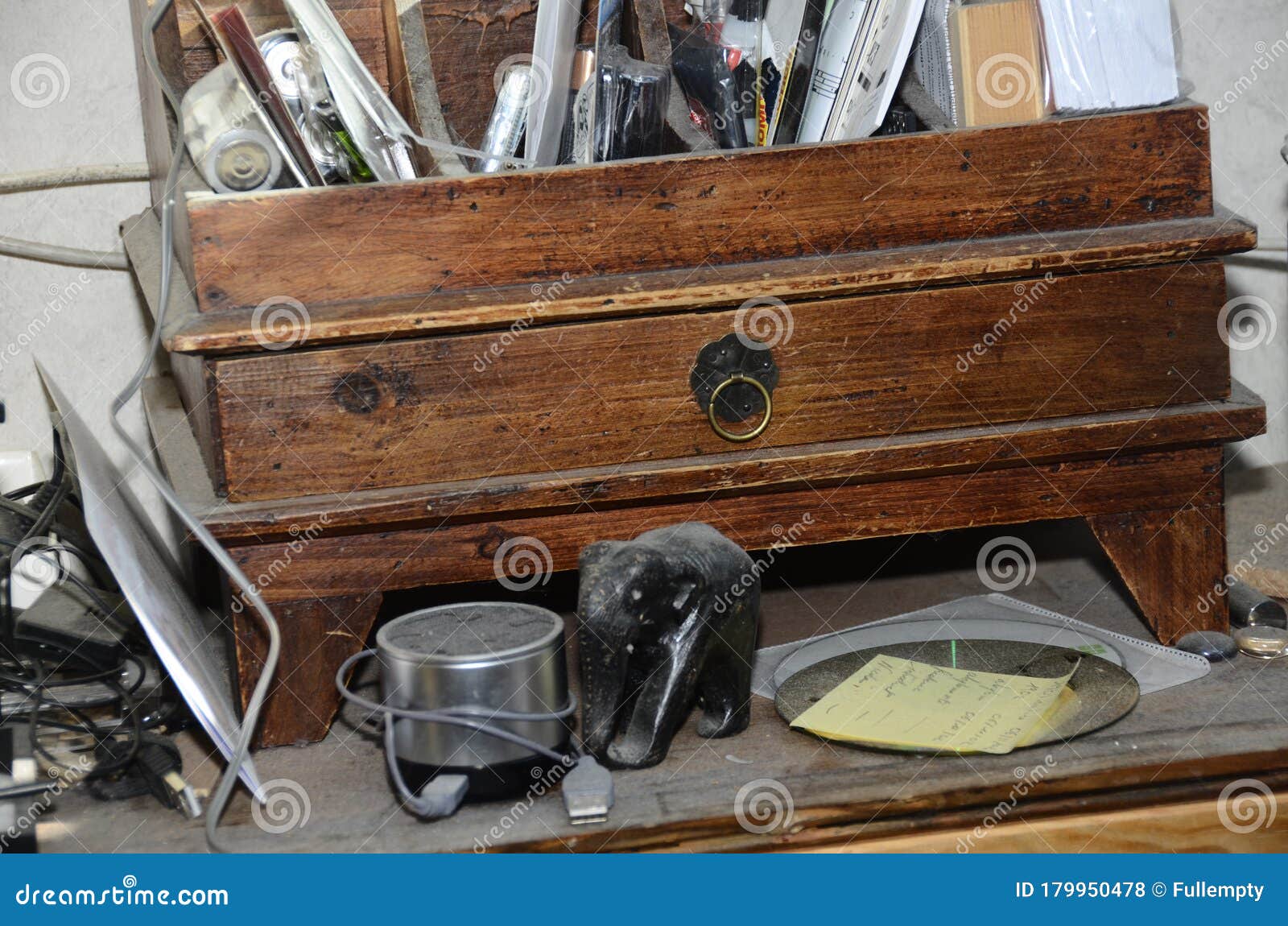 Household Mess in Storage Unit, with Dust Stock Photo - Image of dust ...