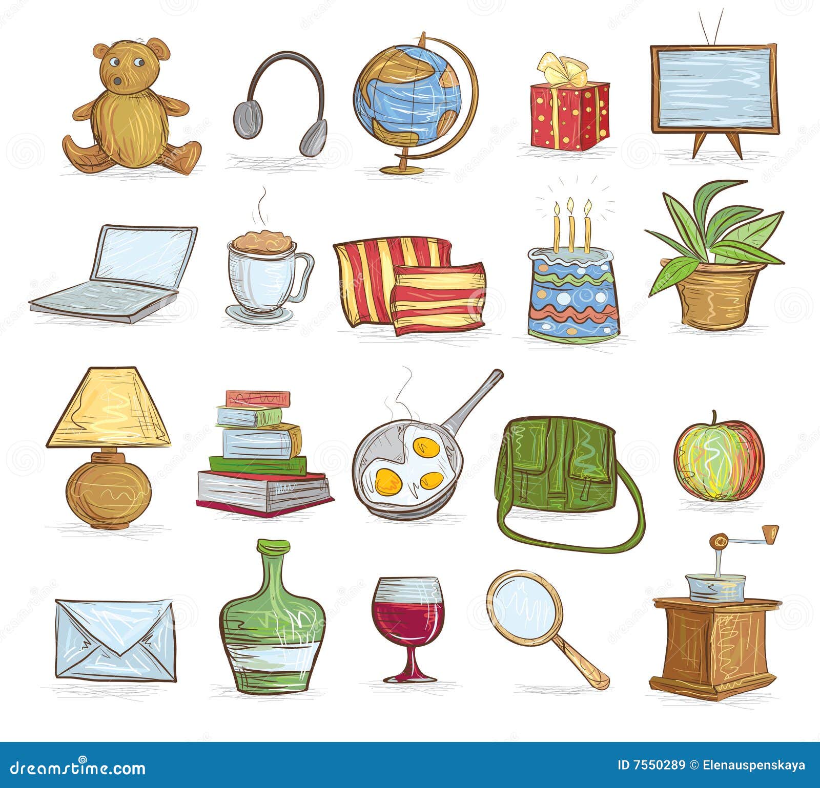 Household objects stock vector. Illustration of mirror - 7550289 Household objects stock vector. Illustration of mirror - 7550289