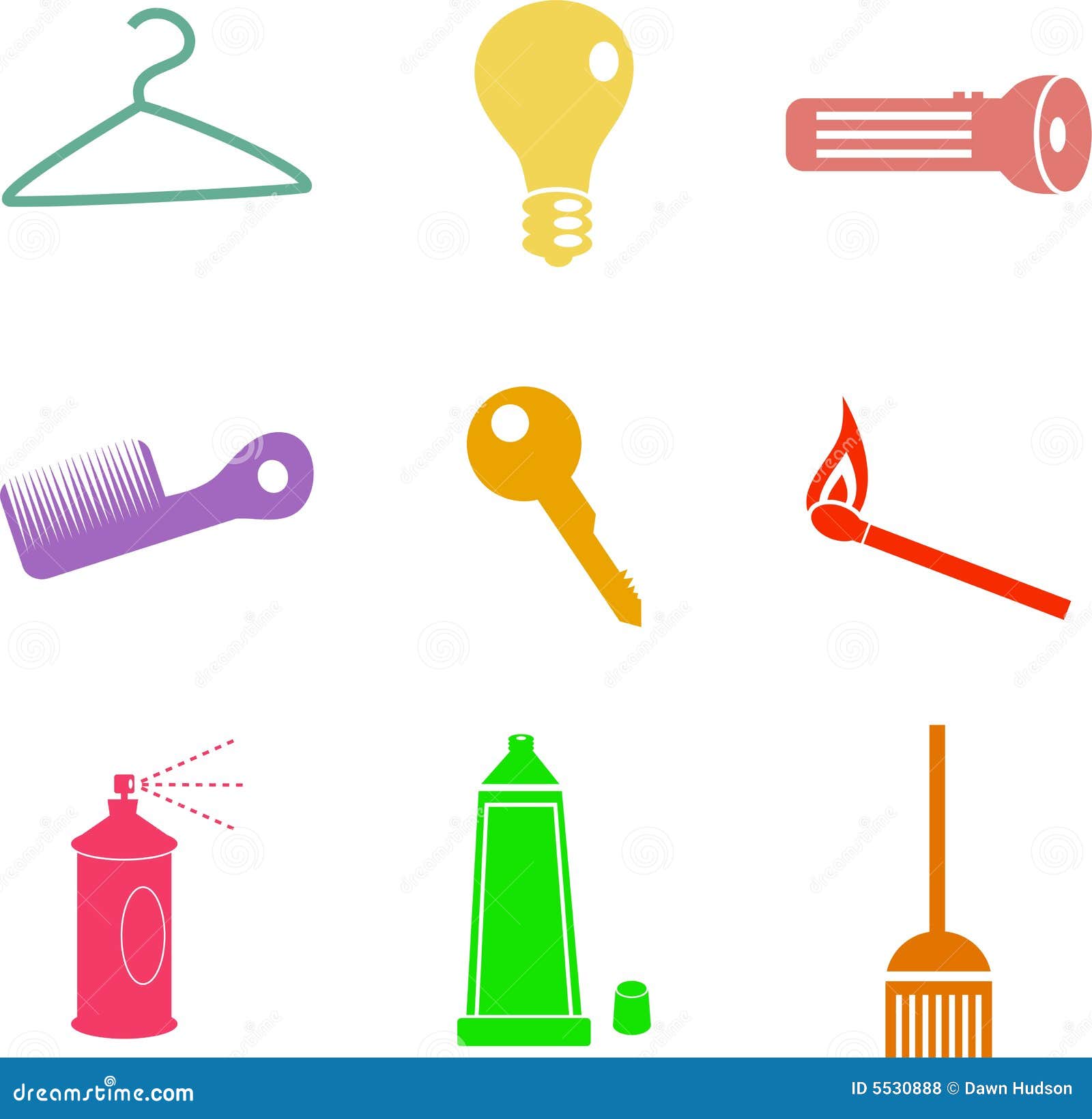 Household shapes stock illustration. Illustration of objects - 5530888