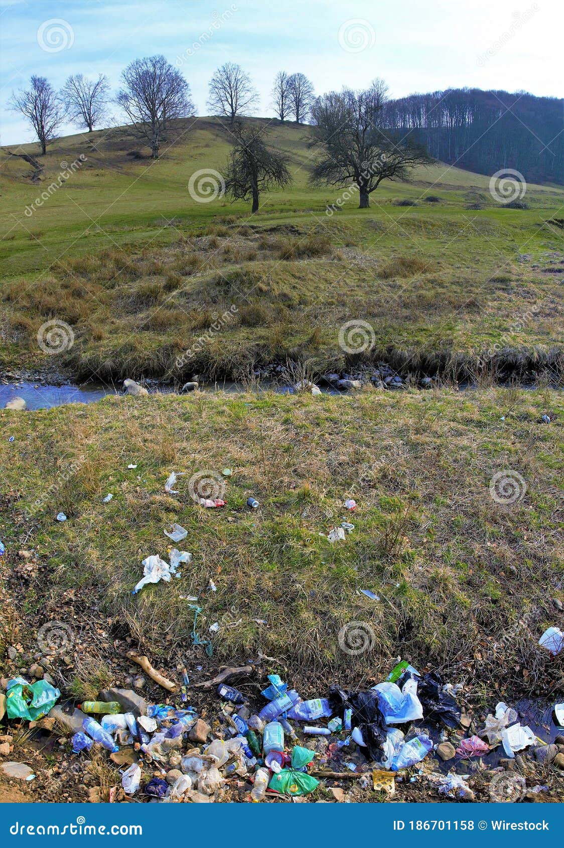 Household Waste Disposed of Field Editorial Stock Photo - Image of ...
