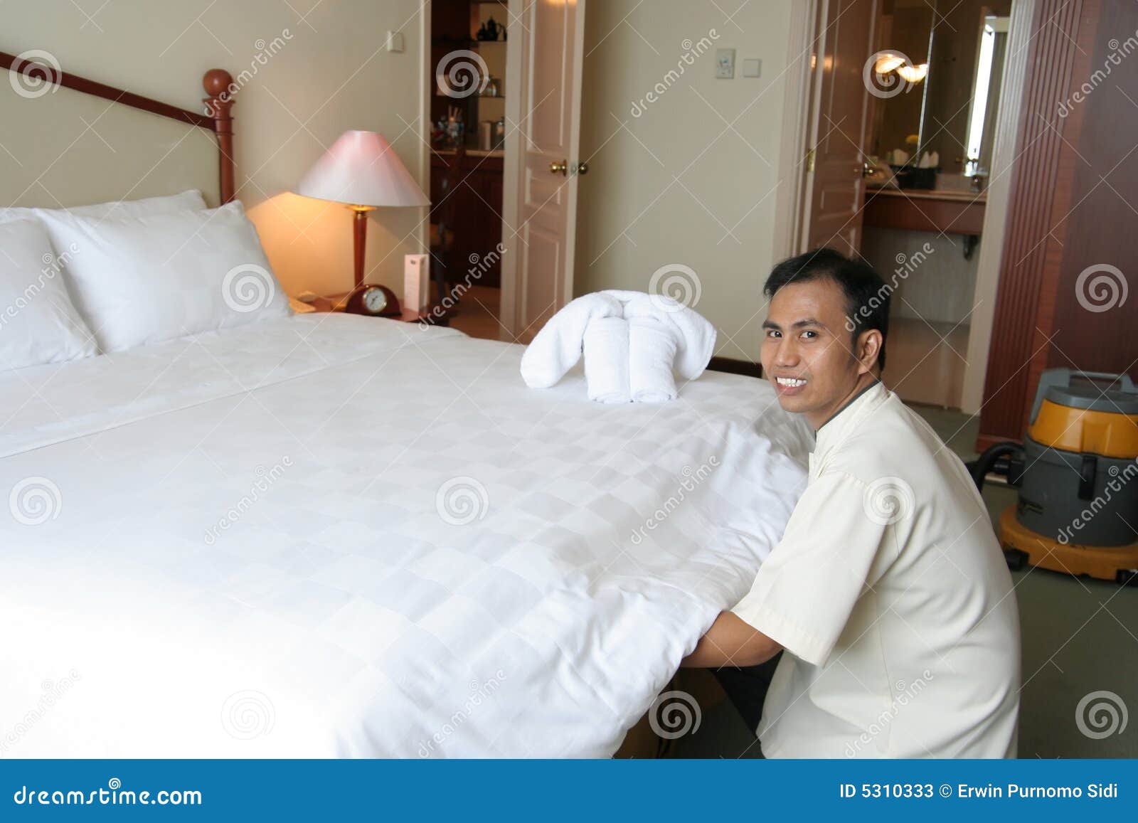 Housekeeping in action stock image. Image of vacuum, hotel - 5310333