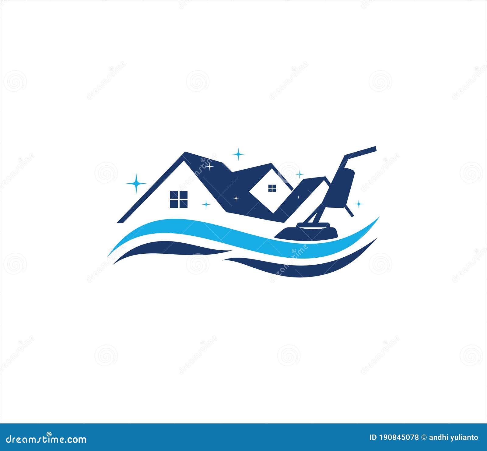 Housekeeping and Cleaning Service Vector Logo Design Stock Illustration ...