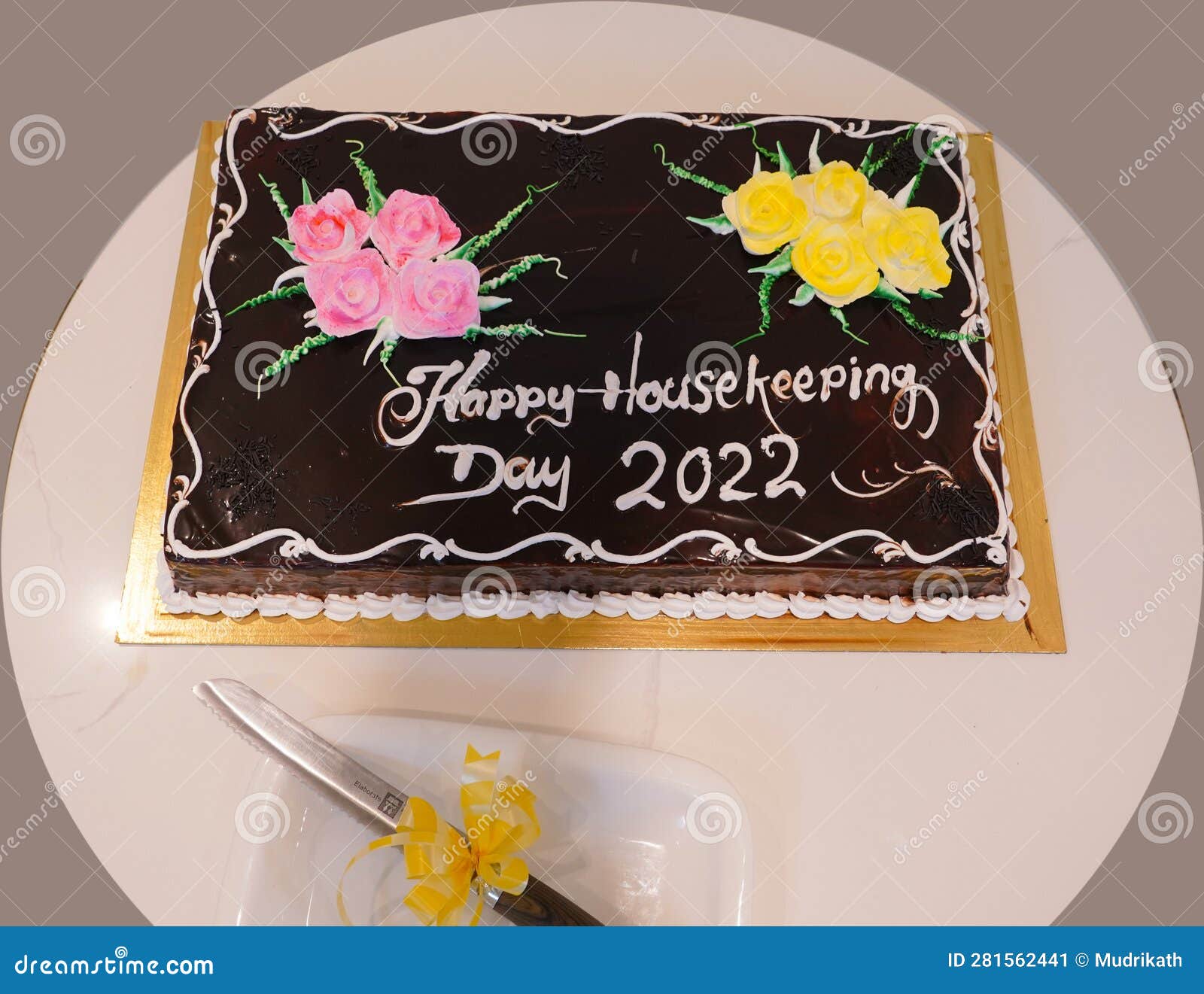 Housekeeping Day Cake for Celebration Stock Image - Image of ...