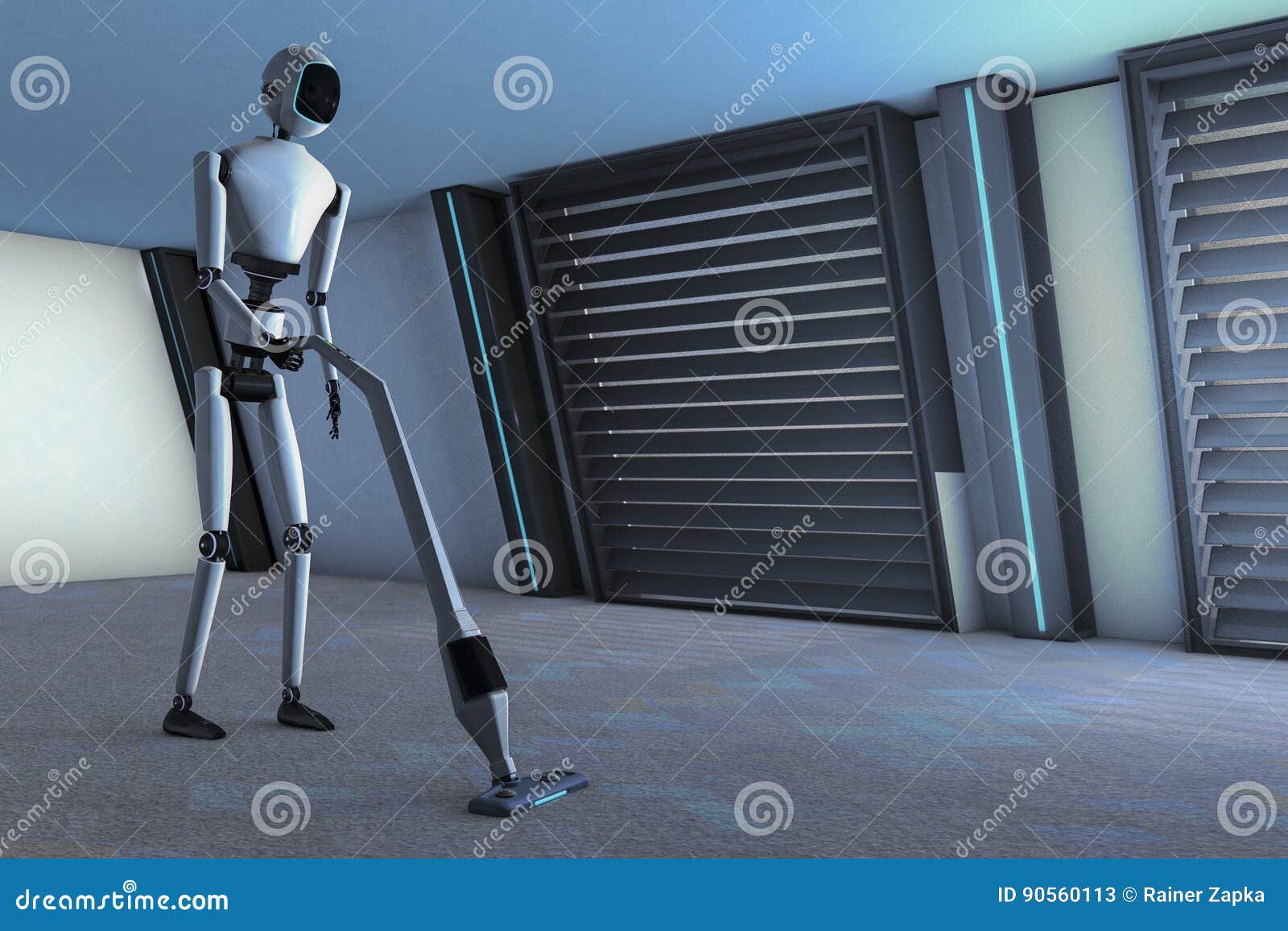 Housekeeping robot stock illustration. Illustration of housekeeping ...