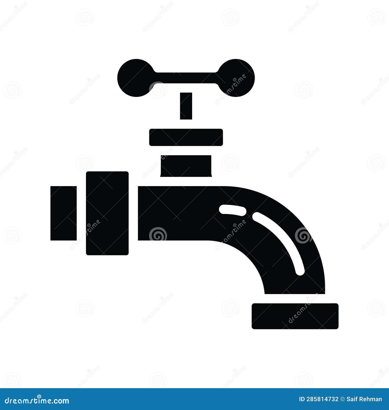 Tap Vector Solid Icon Design Illustration. Housekeeping Symbol on White ...