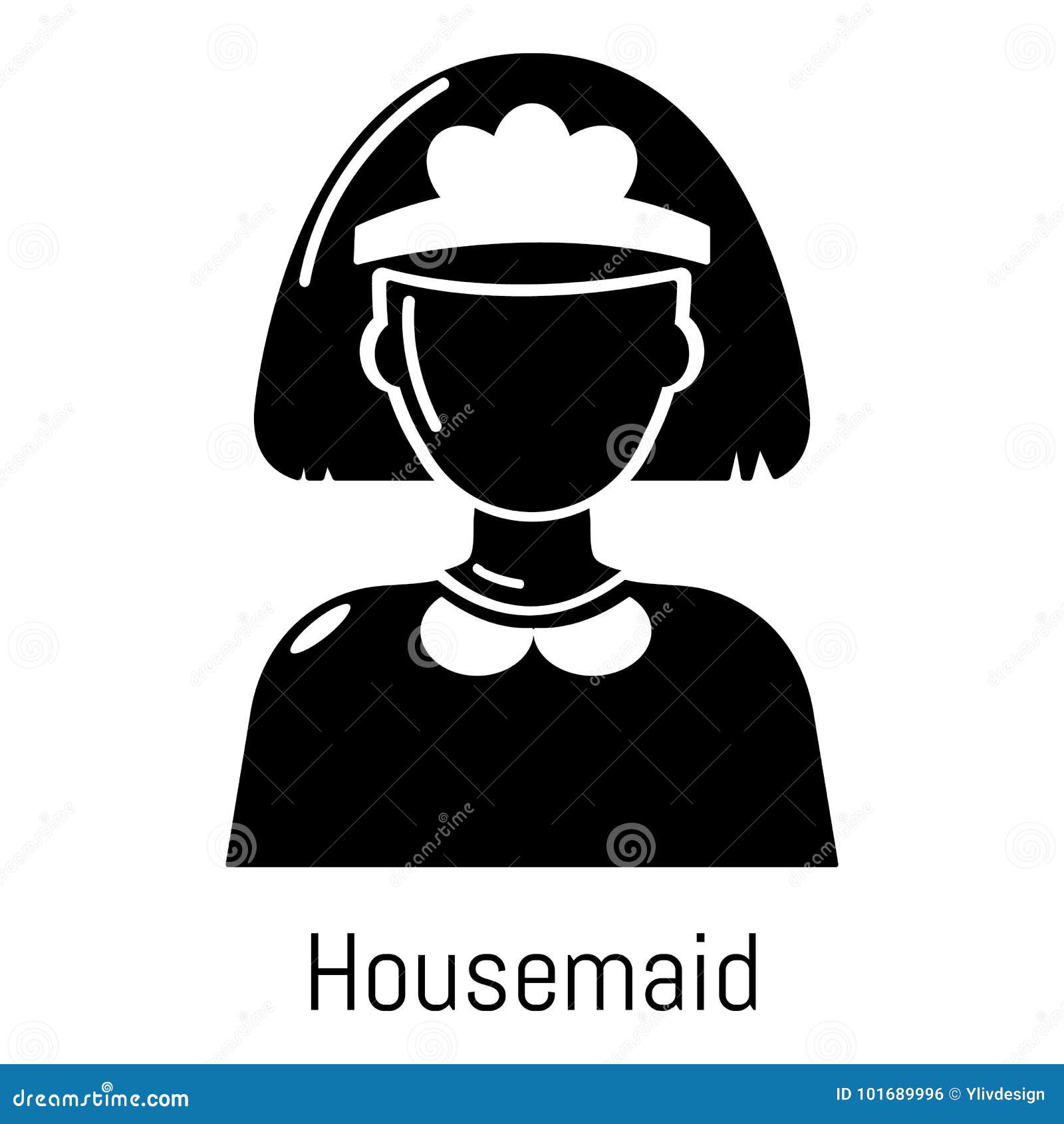 Housemaid Icon, Simple Black Style Stock Vector - Illustration of ...