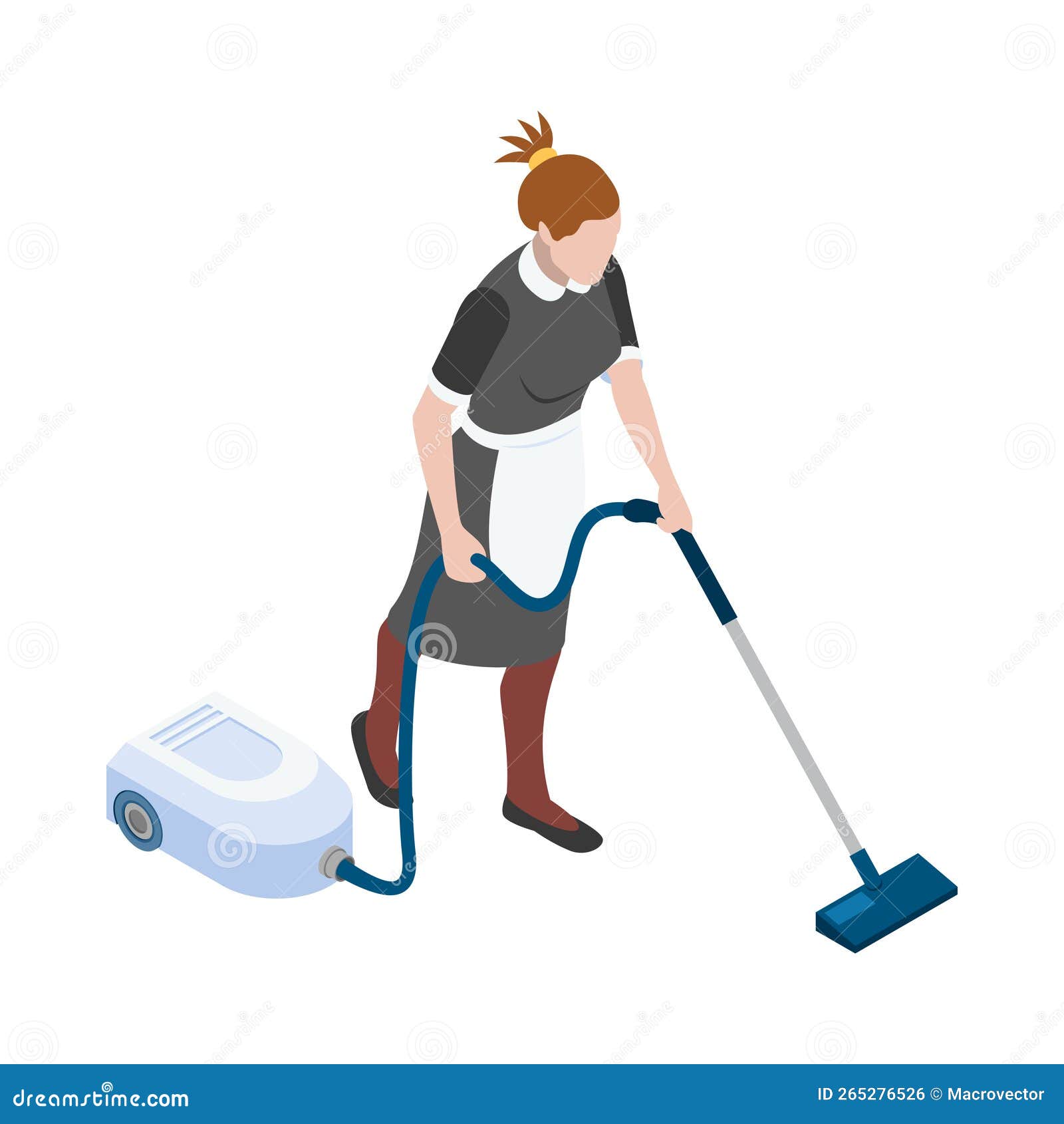 Housemaid Isometric Illustration Stock Vector - Illustration of ...