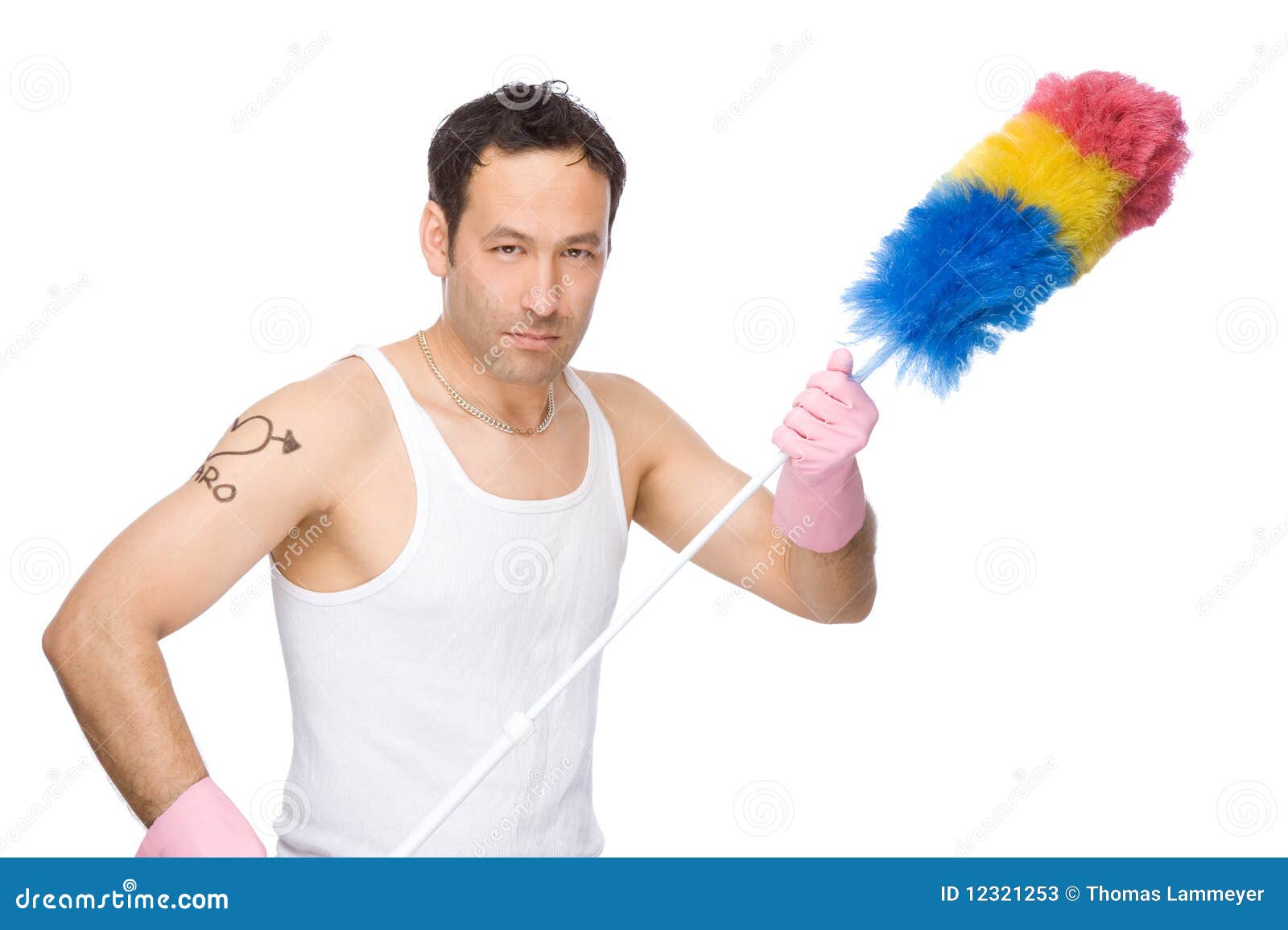 Houseman stock image. Image of duster, caucasian, hygiene - 12321253