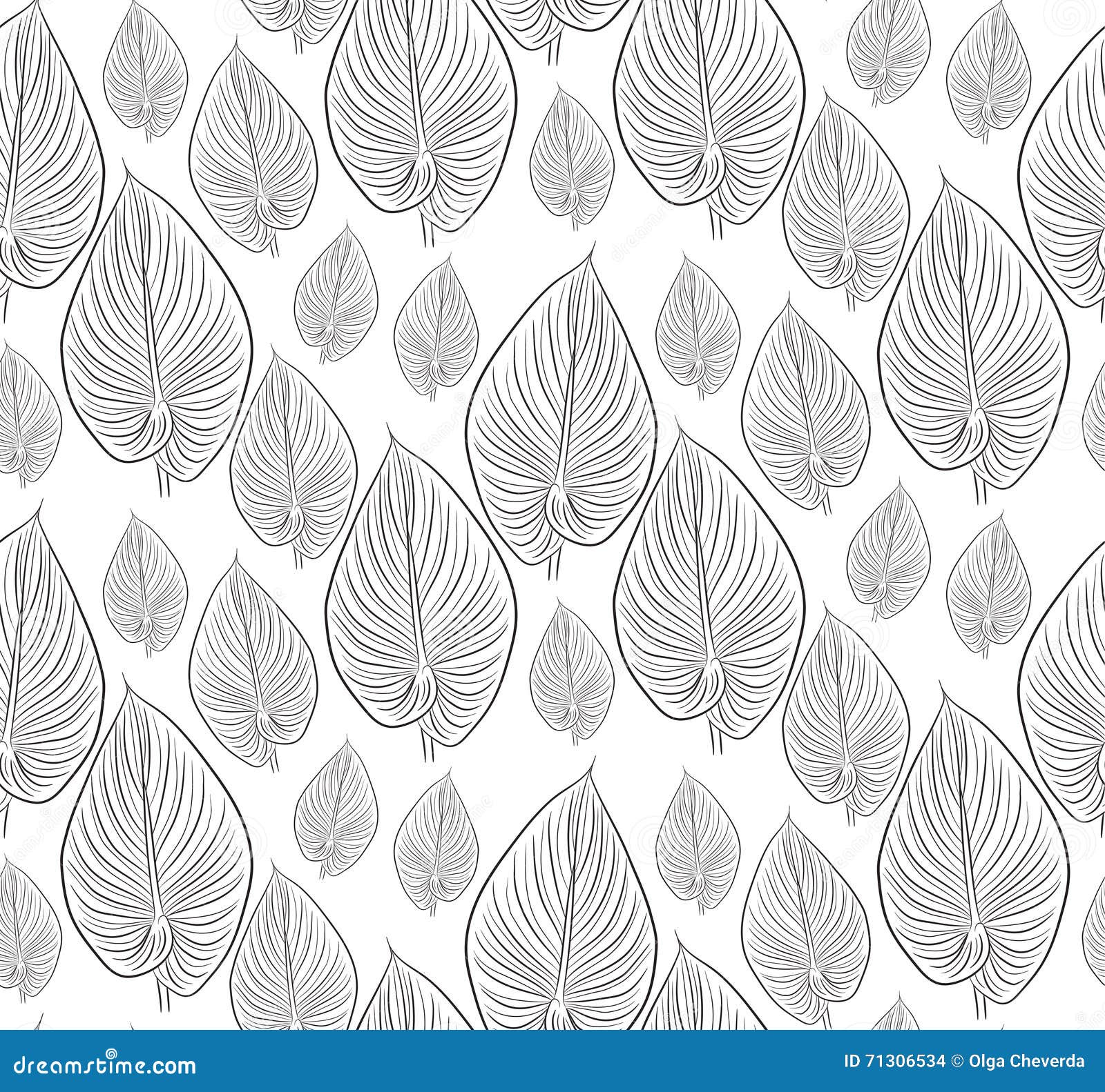 Houseplant Leaves pattern stock vector. Illustration of fabric - 71306534