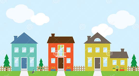 Houses stock vector. Illustration of modern, community - 15600100