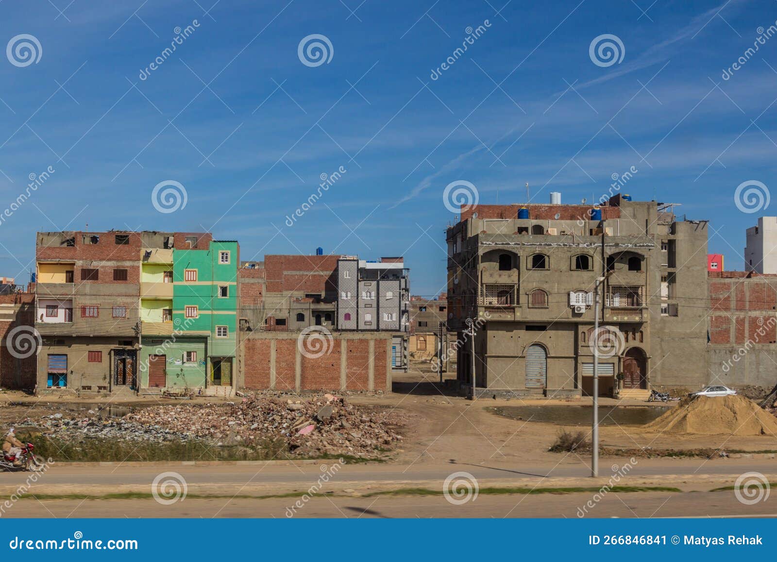 Houses of Al Burj Town, Egy Stock Image - Image of destination, urban ...