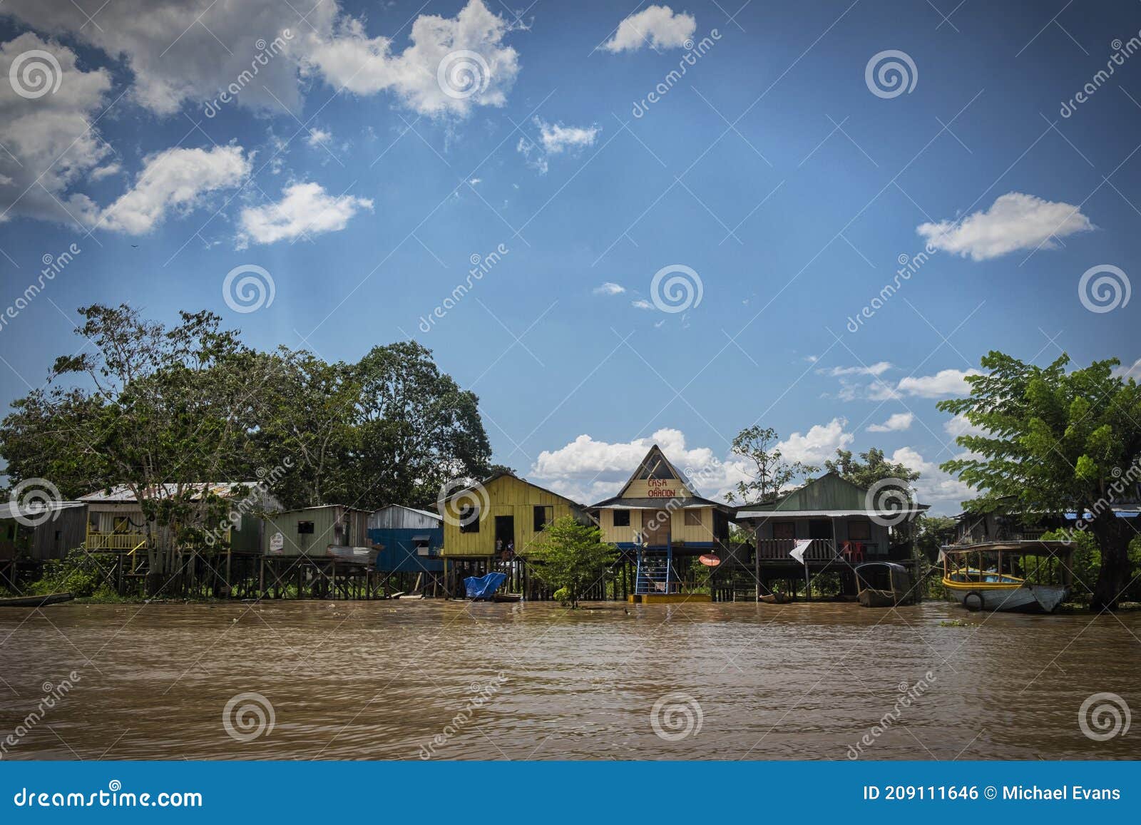 Houses on the Amazon River in Leticia Amazonas Colombia Editorial Photo ...