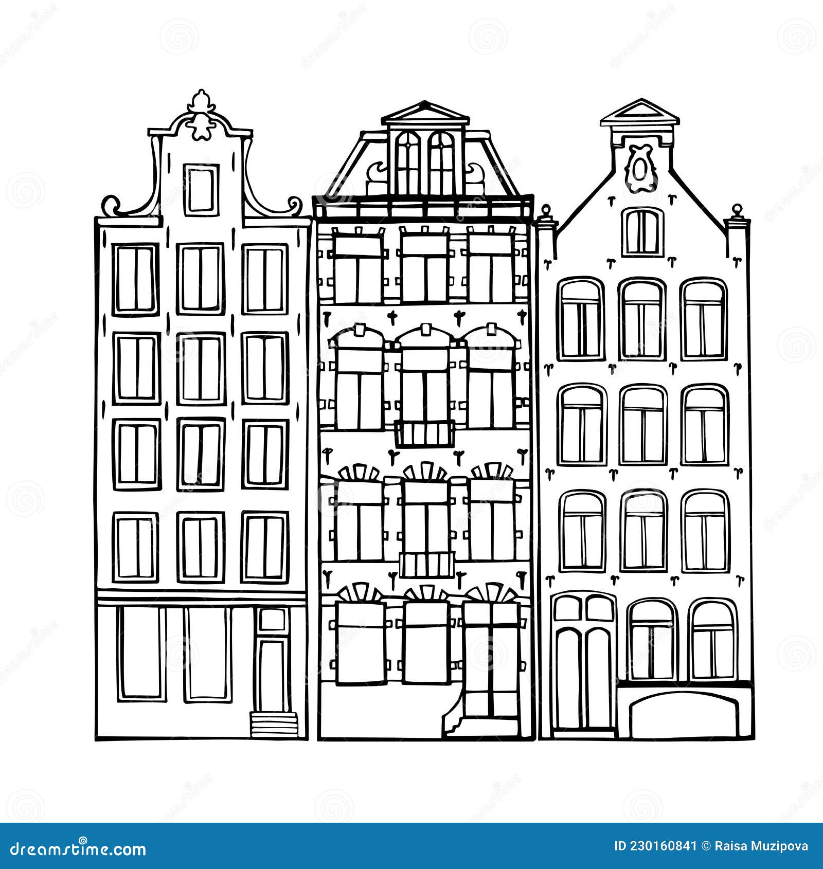 Amsterdam Sketch, Zanse Schans In The Open Air, Where A Typical Dutch ...